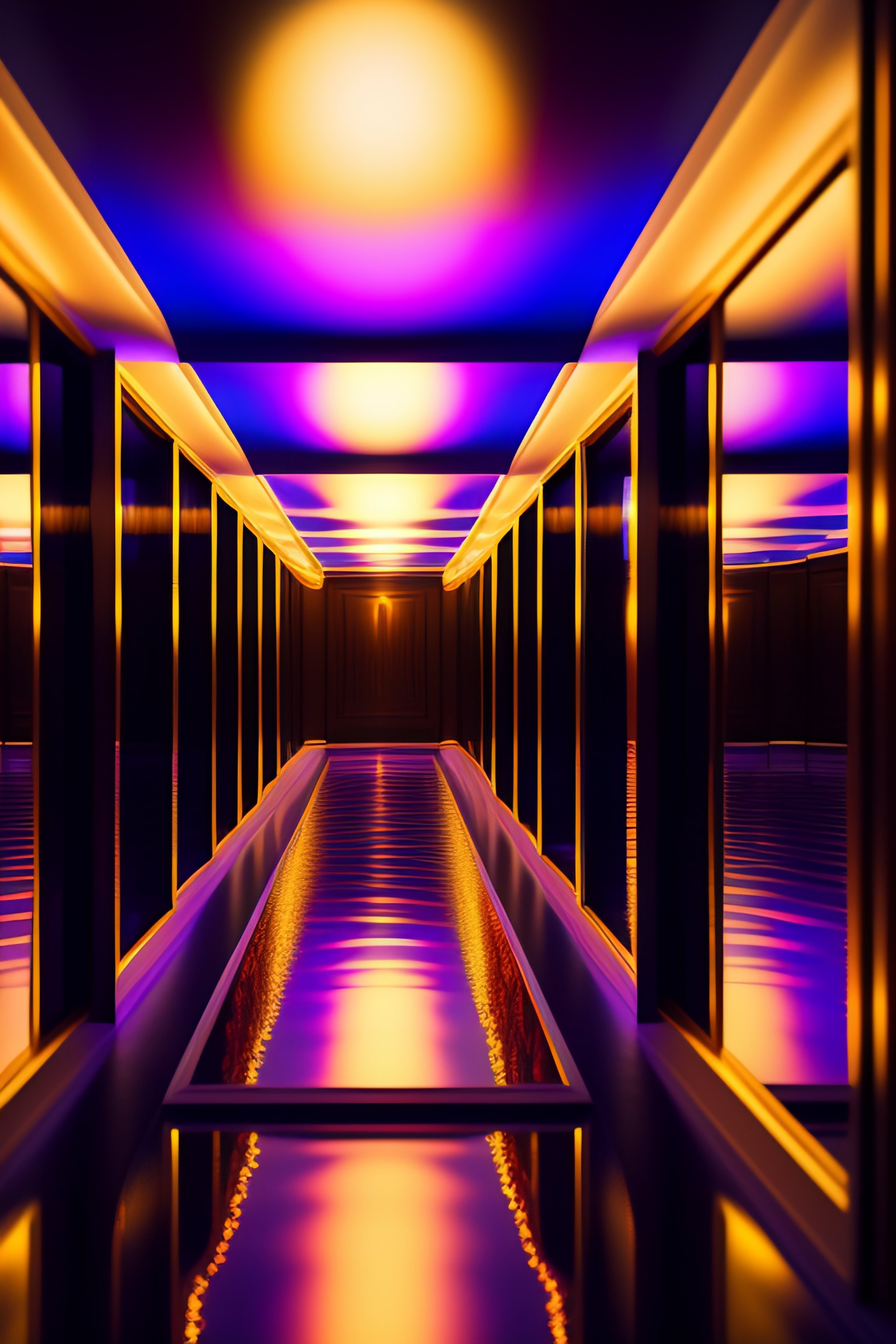 Lexica - The most psychedelic scene imaginable in a hallway of mirrors ...