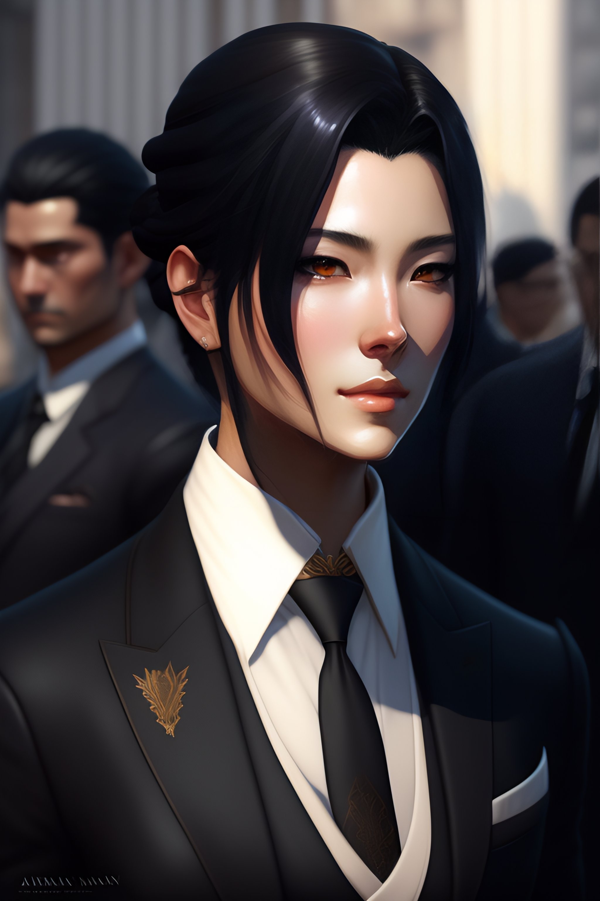 Lexica - Levi ackerman, winds of winter, giorgio armani, black eyes, hyper detailed, digital art ...