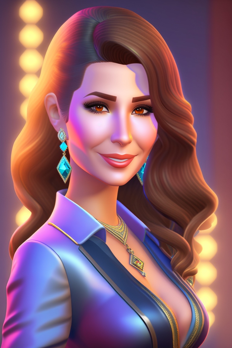 Lexica - Nancy ajram singing on a stage by a microphone, in the sims 4 ...