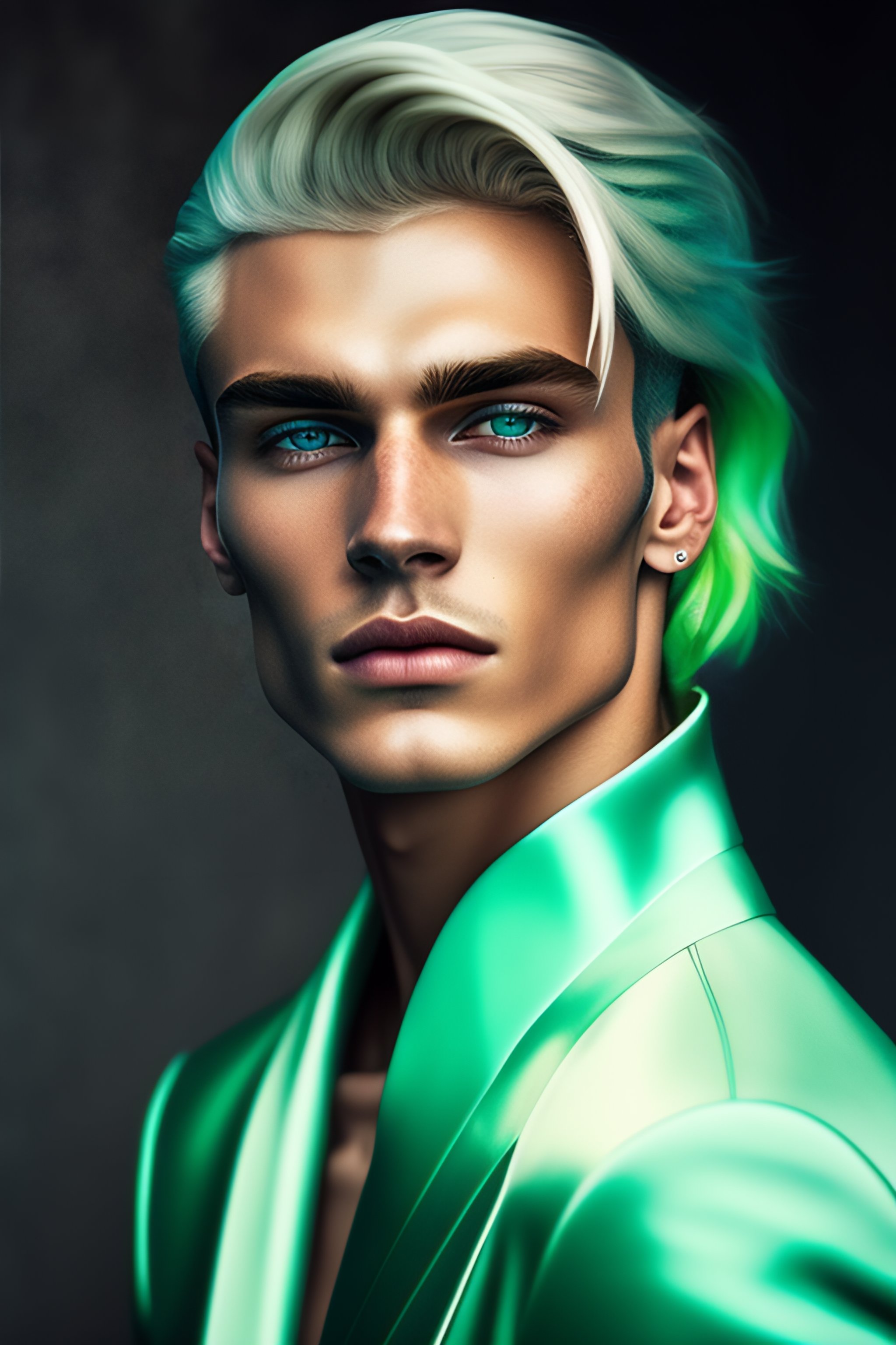 Lexica - Protrait, photograph, androgynous young man, oval jaw ...