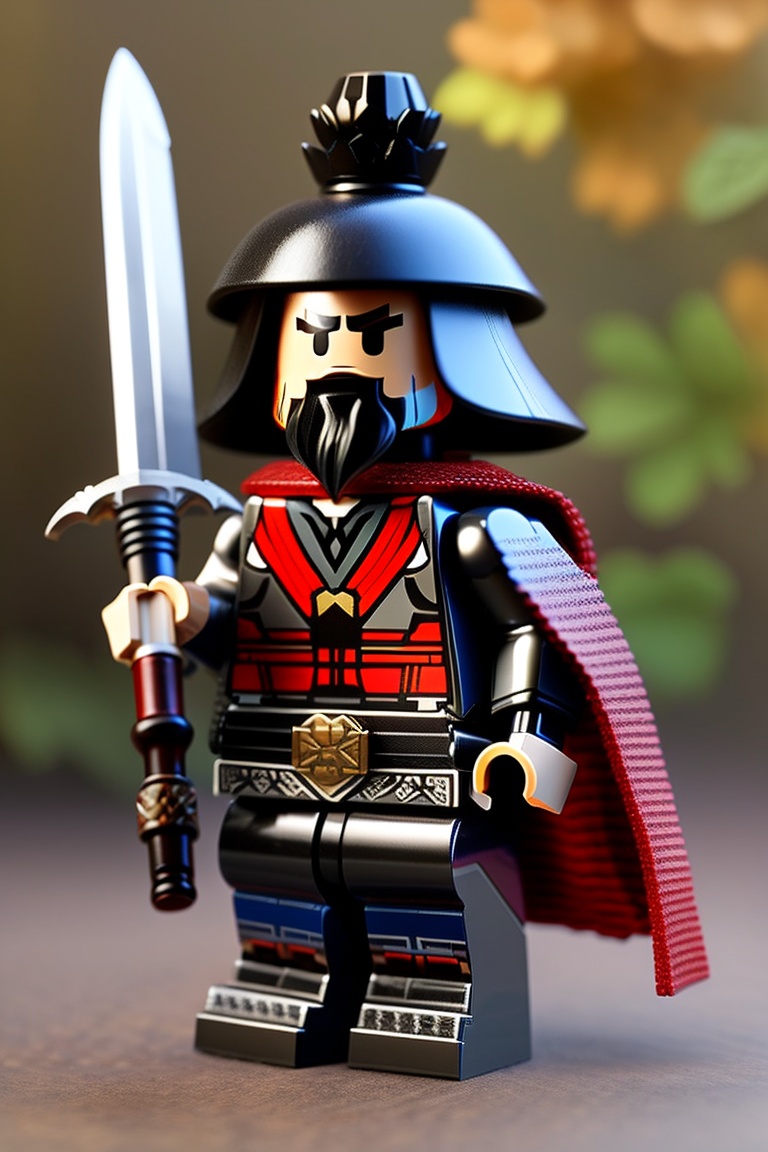 Lexica - Lego, samurai, dark florest, with katana