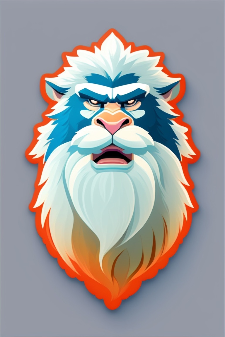 Lexica - Cartoon portrait of a vicious yeti, scary, violent, dark, a ...