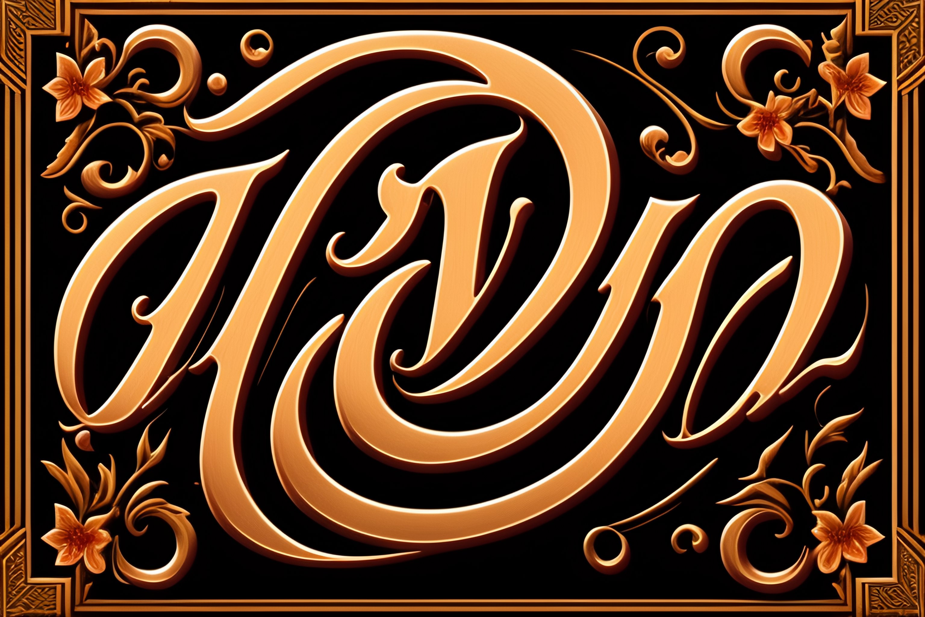 Lexica - "Azalea" written in gothic caligraphy script, close-up high ...