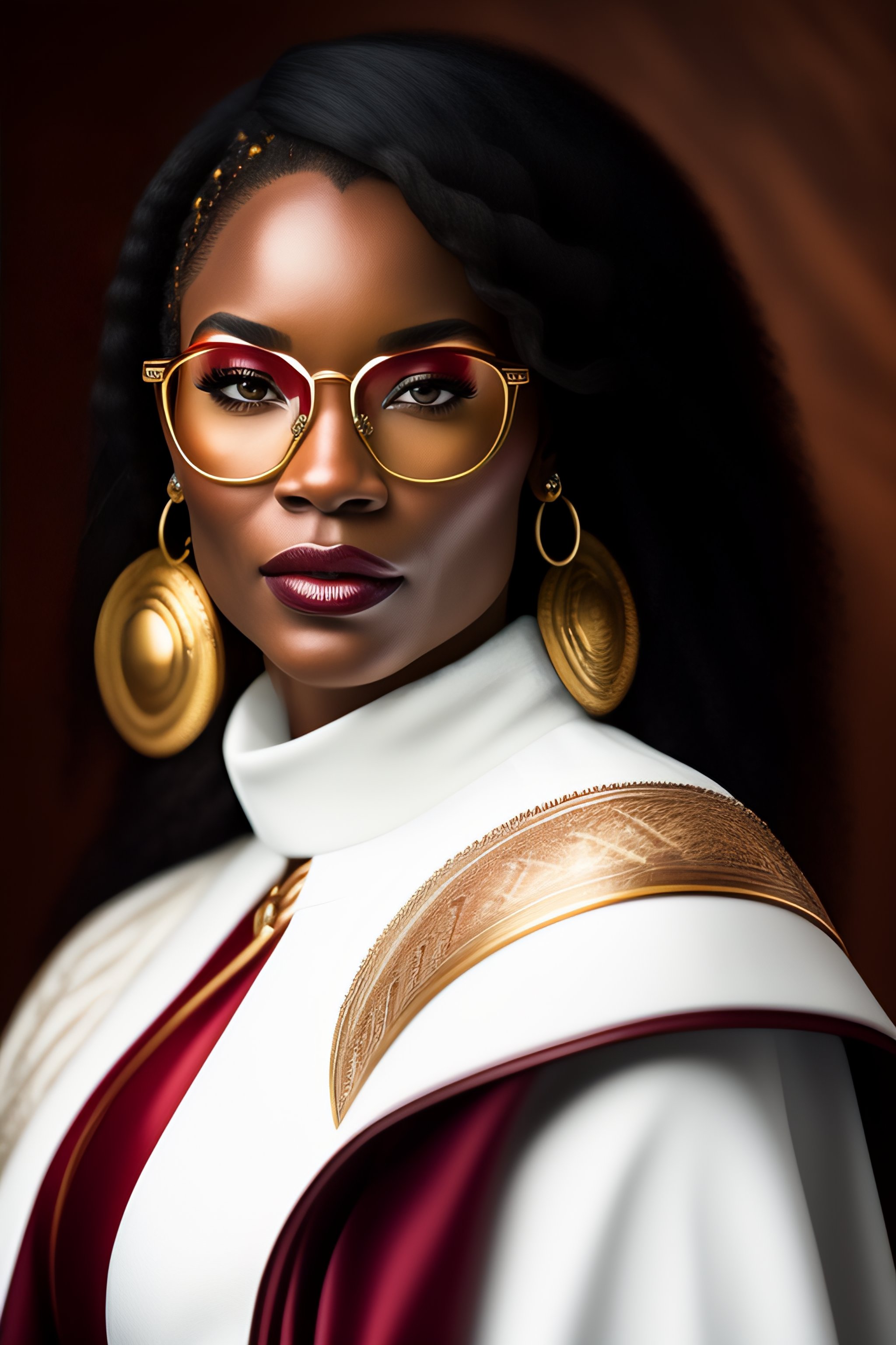 Lexica - A portrait photo of a metis black woman with brown eyes, curly ...