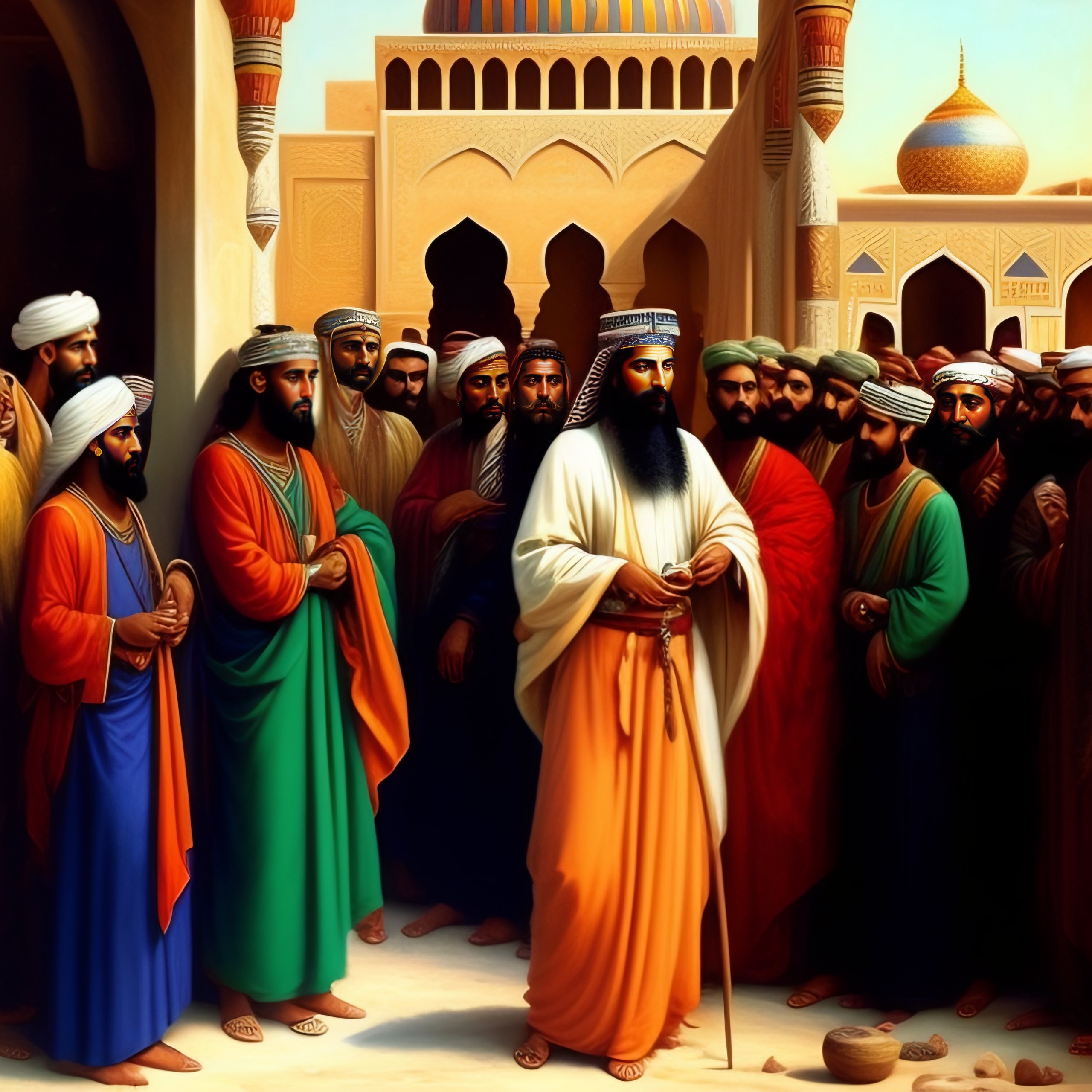 Lexica - A painting of Jarir, an 8th century Arab poet, orating a poem ...