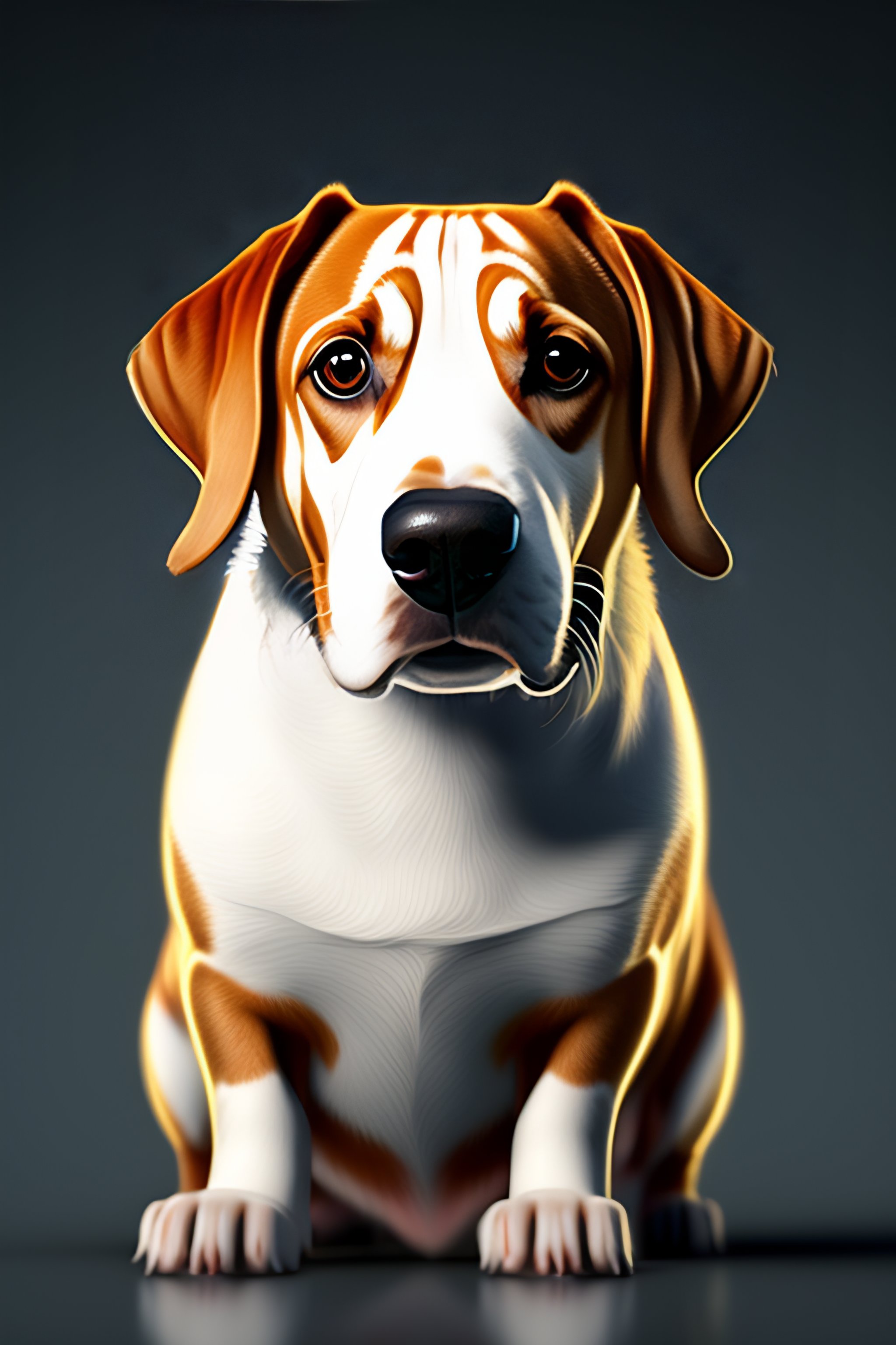 Lexica - Ollie, Dog, Beagle, White snout, Large eyes, Old, animation ...