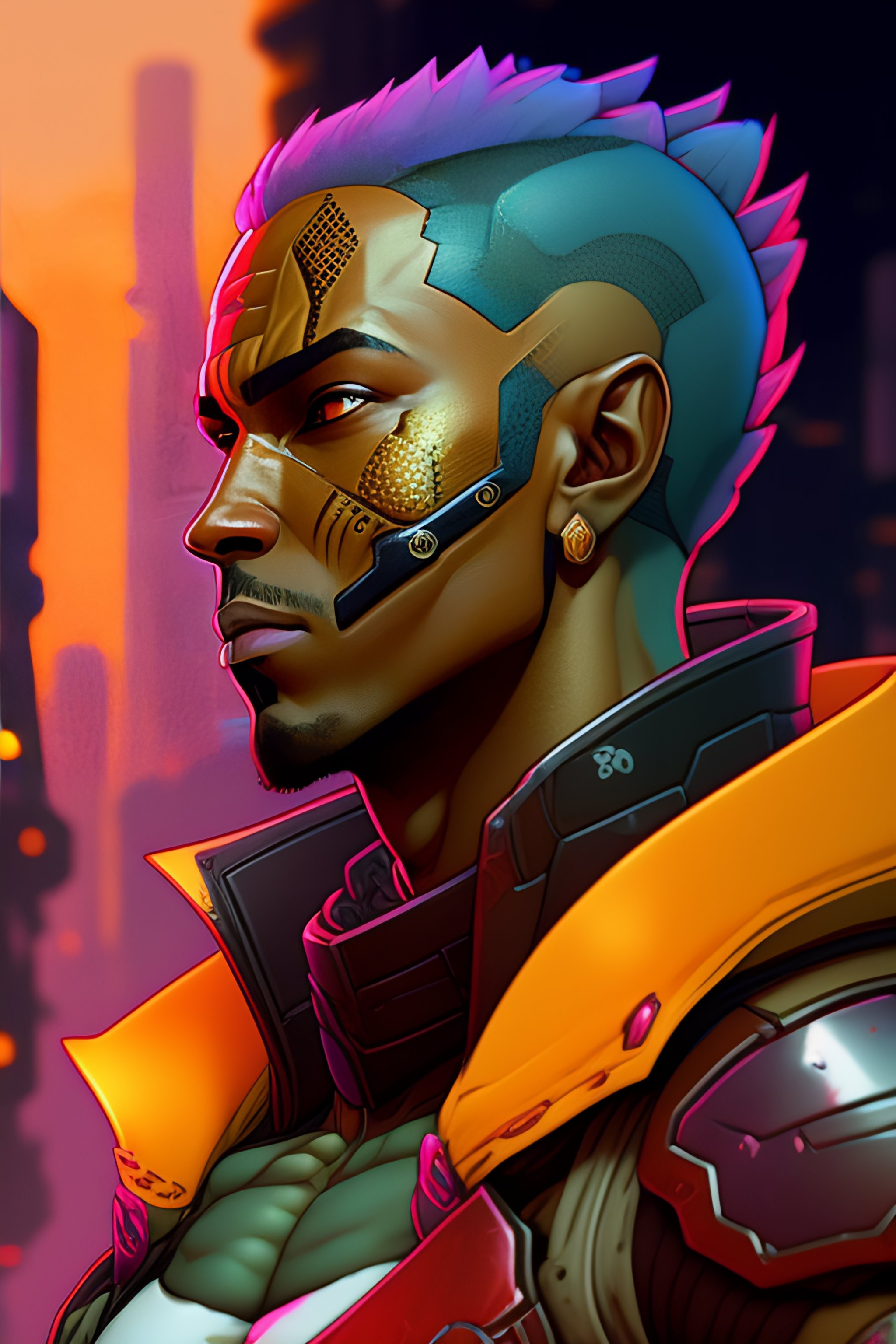 Lexica - A study of cell shaded portrait of james cameron cyborg as ...