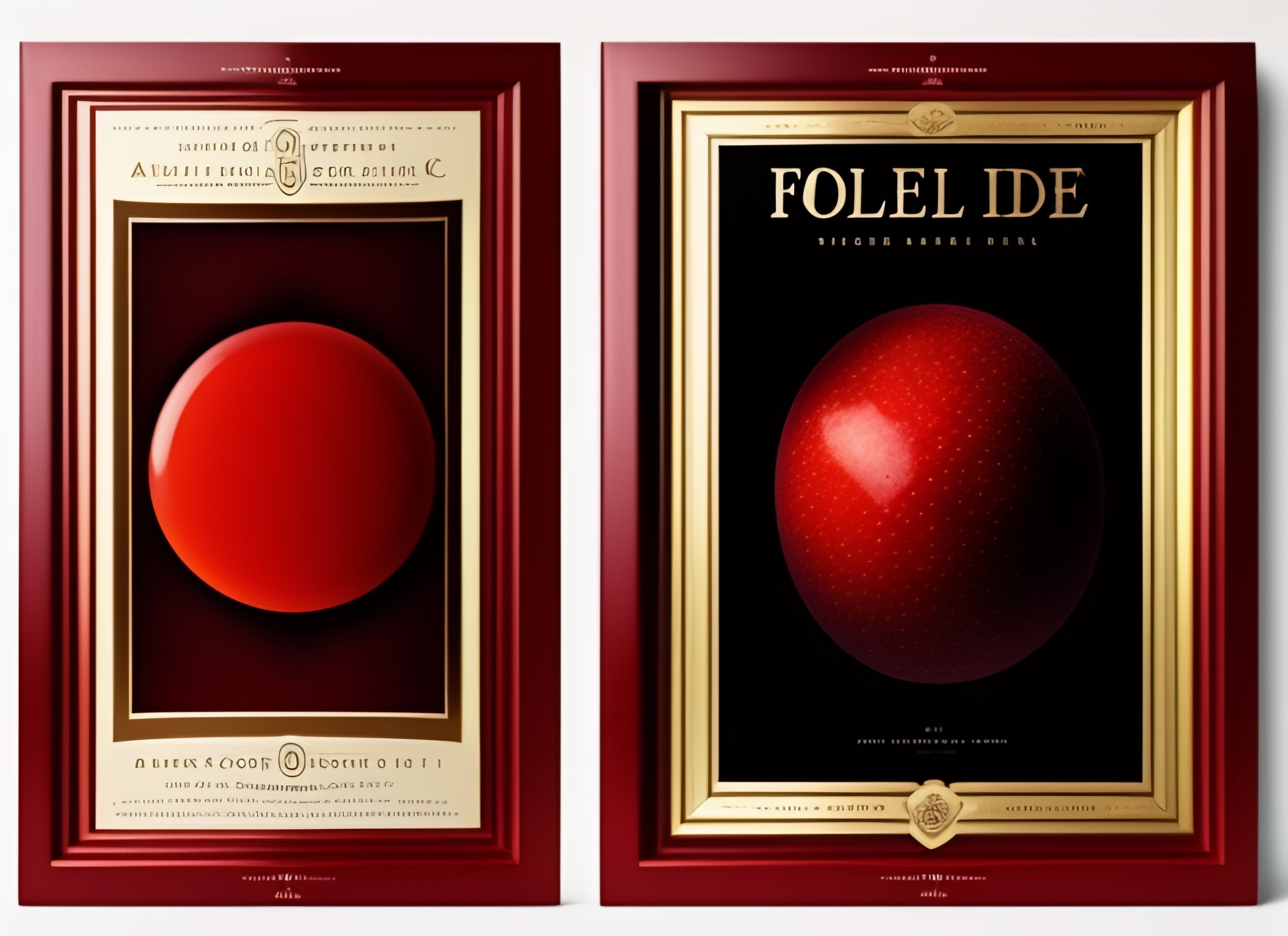 Lexica - Double title page for folde color red and brown