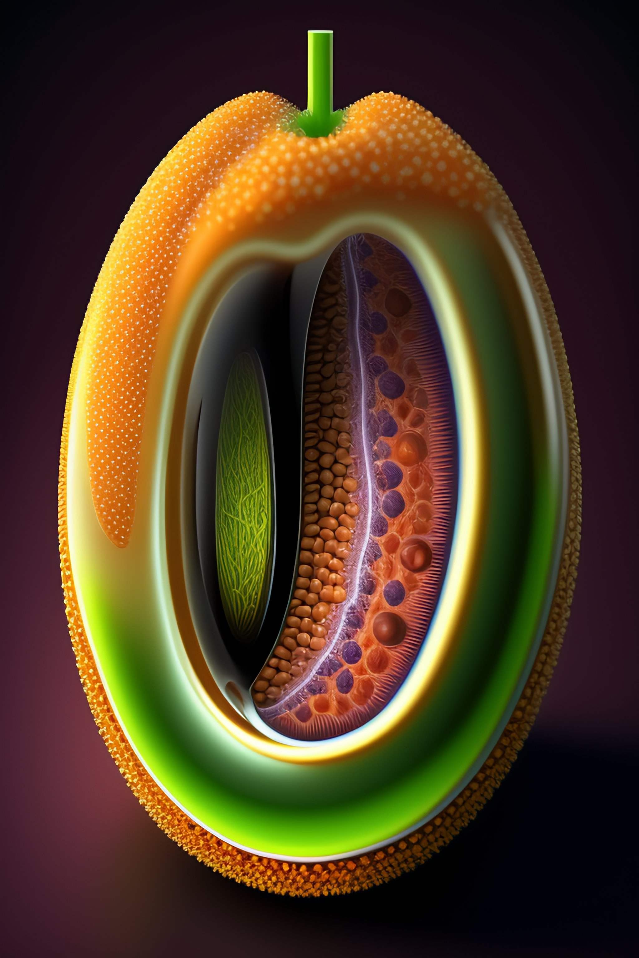 Lexica - The inside of a human colon, zoom, inside lining, mucosal ...