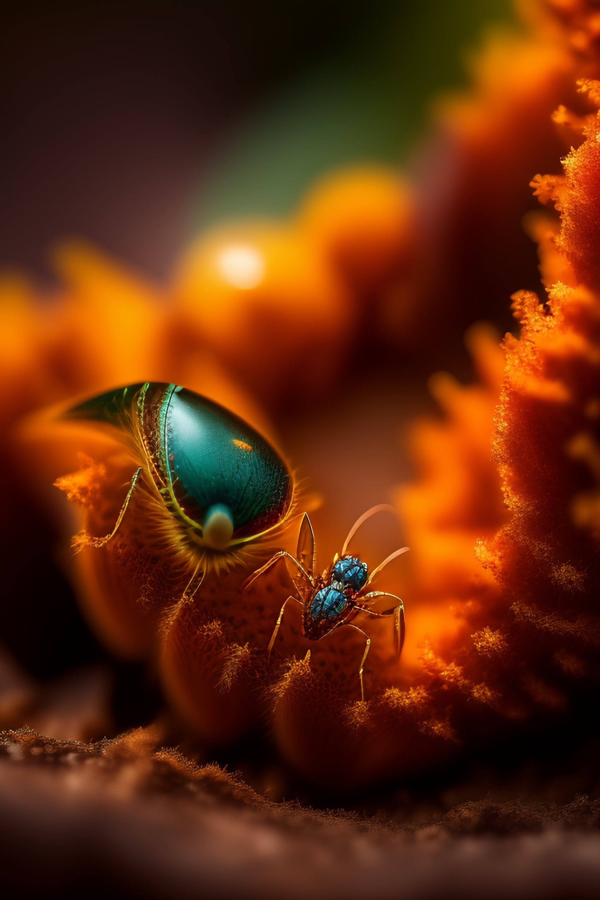Lexica - A ant digging an underground nest, macro photography, 8 k ...