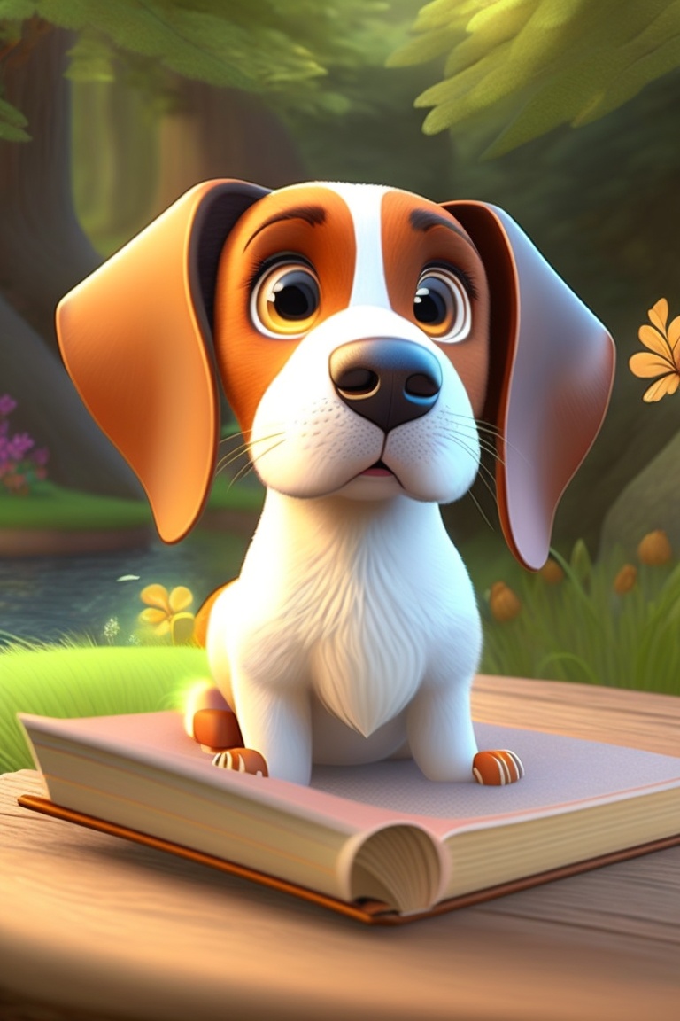 Lexica - Beagle, White snout, White head, Large eyes, Getting Old, 3D ...