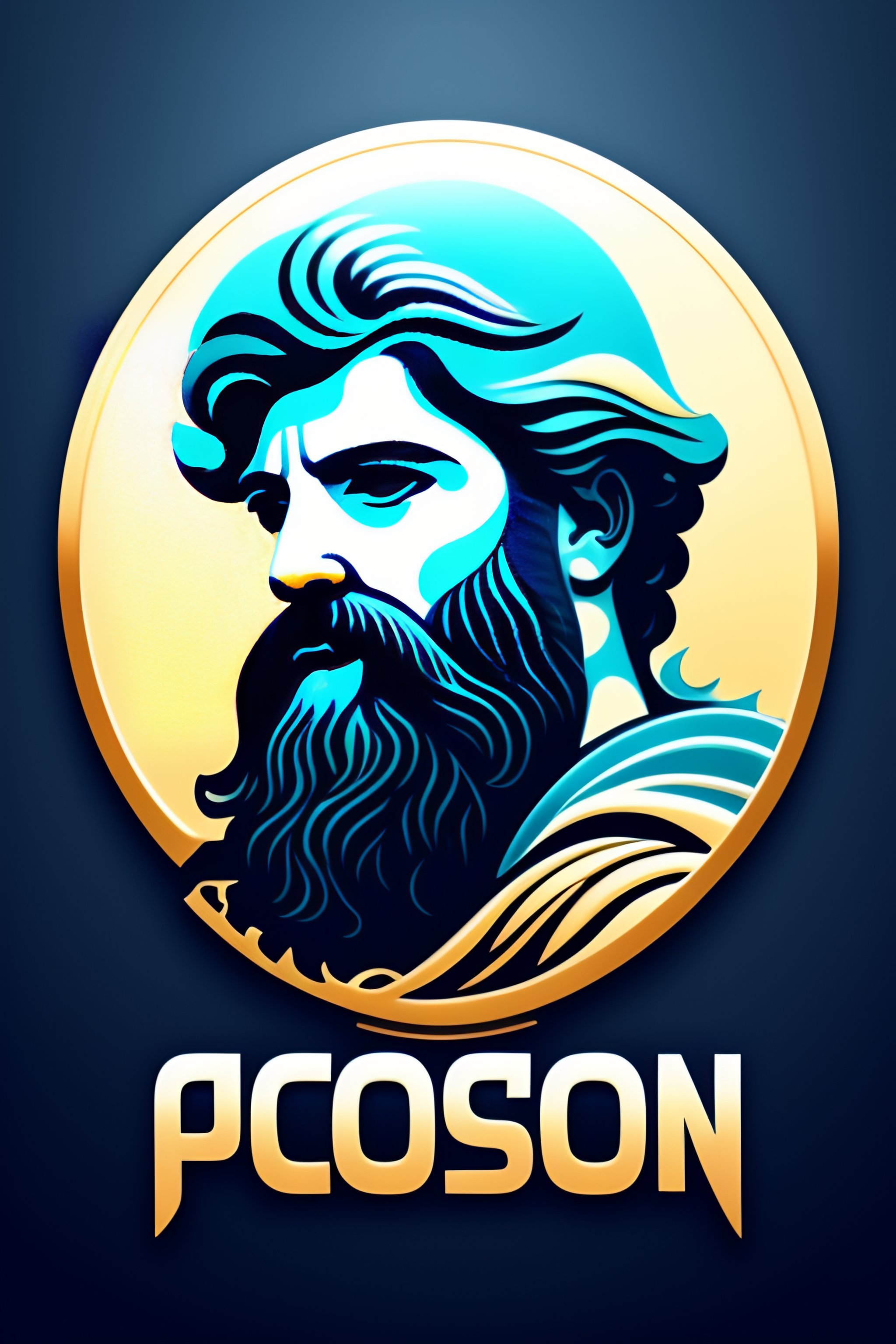 Lexica - Create a logo of poseidon with the name Proseidon minimalistic ...