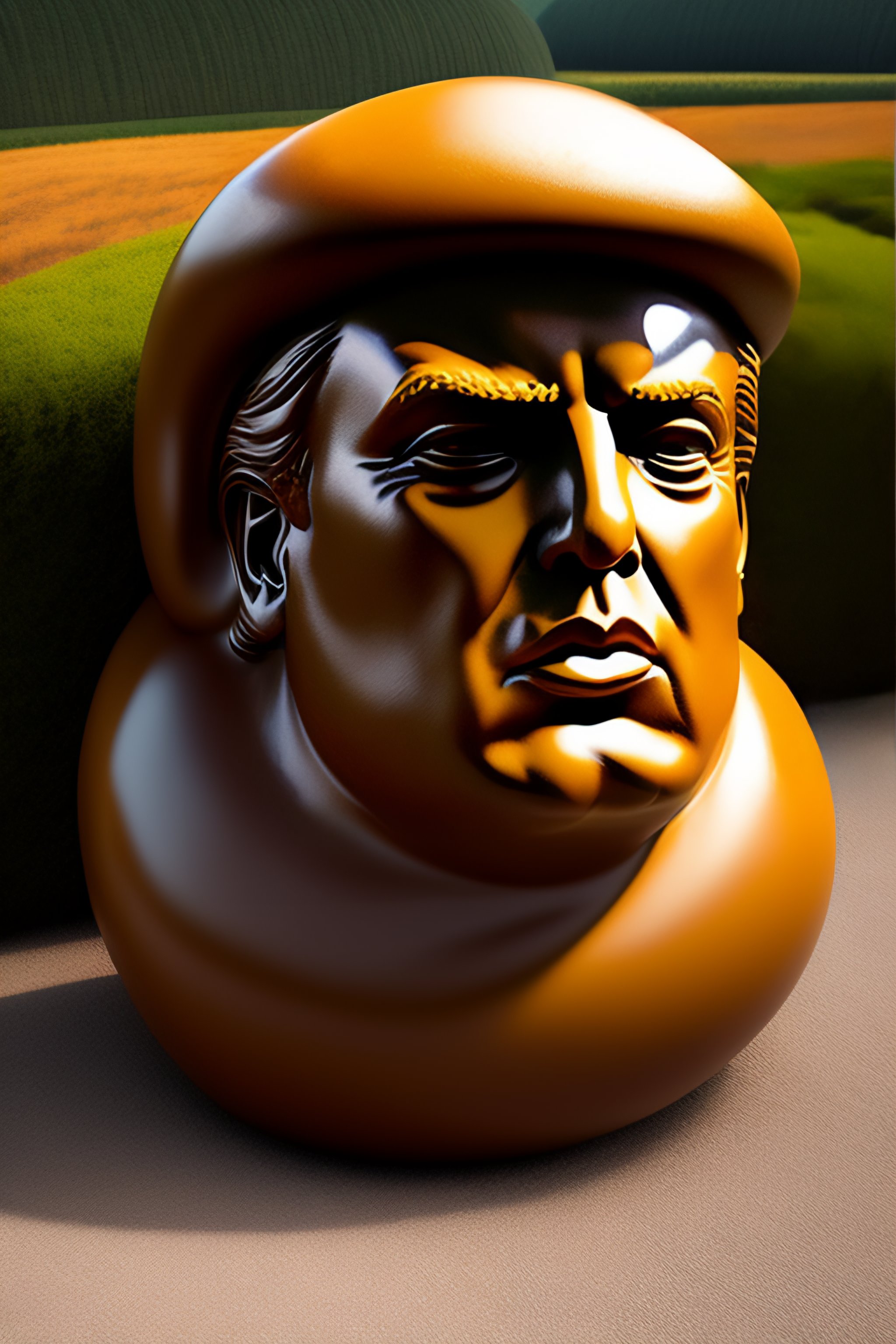 Lexica - Donald Trump sculpted out of brown slime