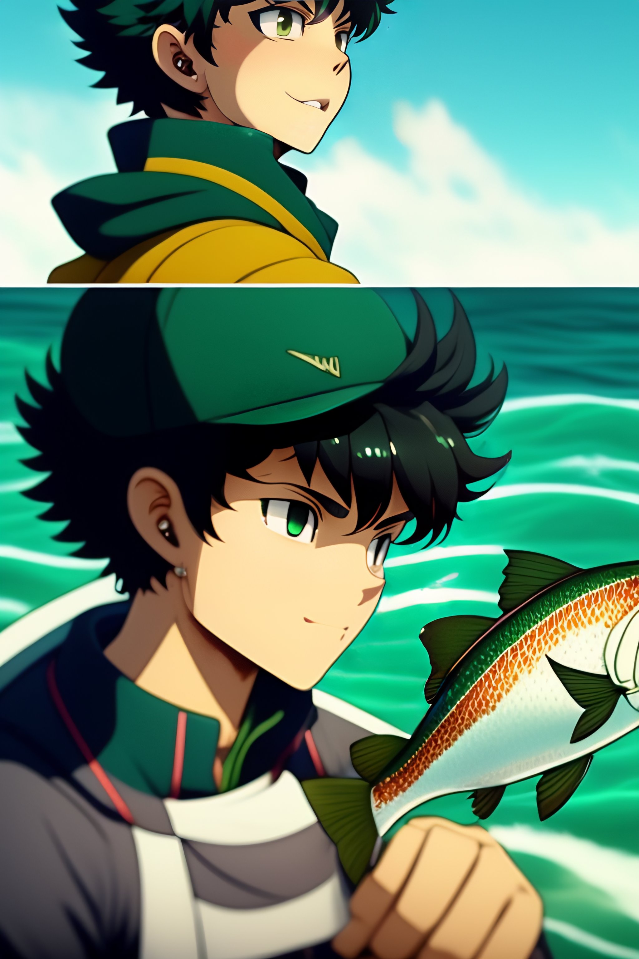 Lexica - Izuku Midoriya fishing fish