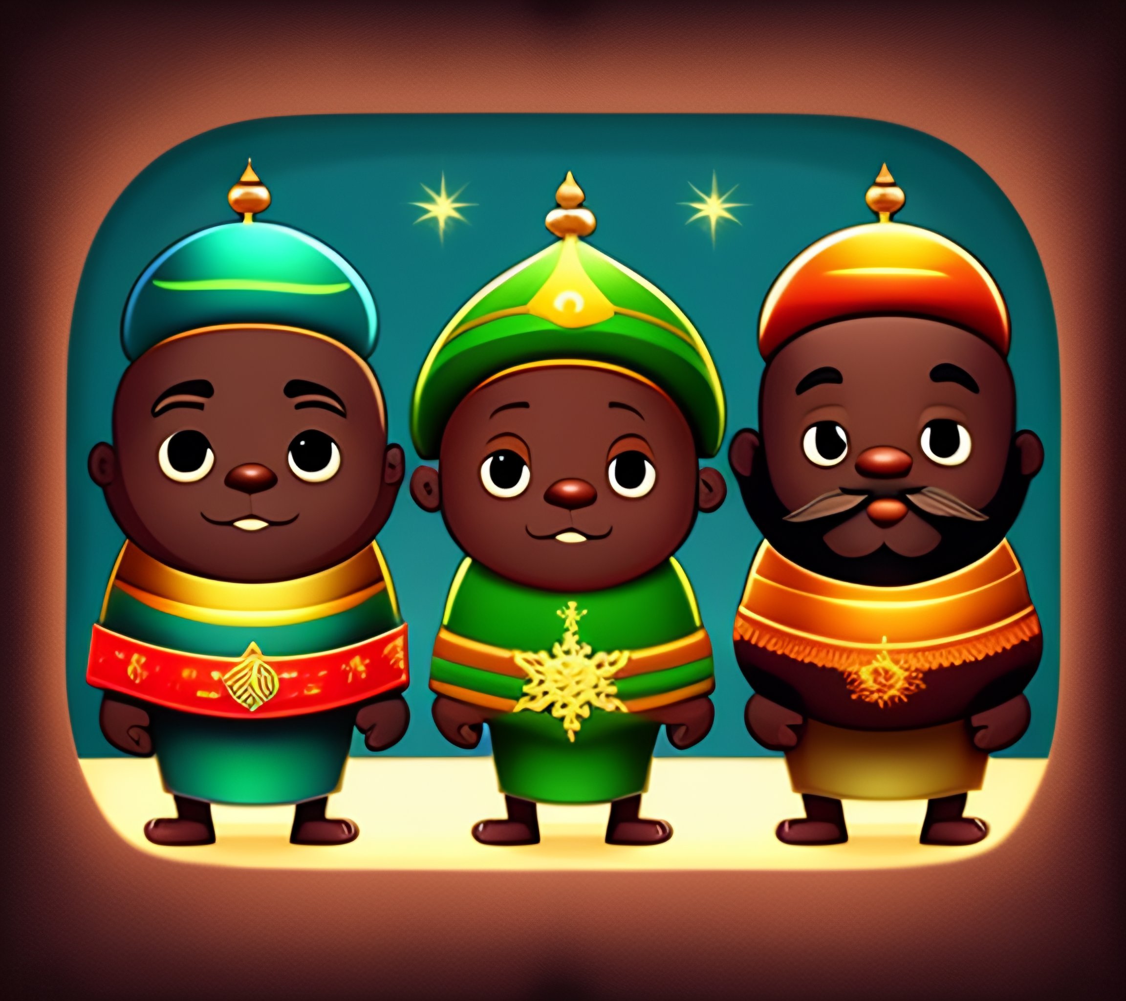 Lexica - The three wise men cute and adorable cartoons, digital art ...