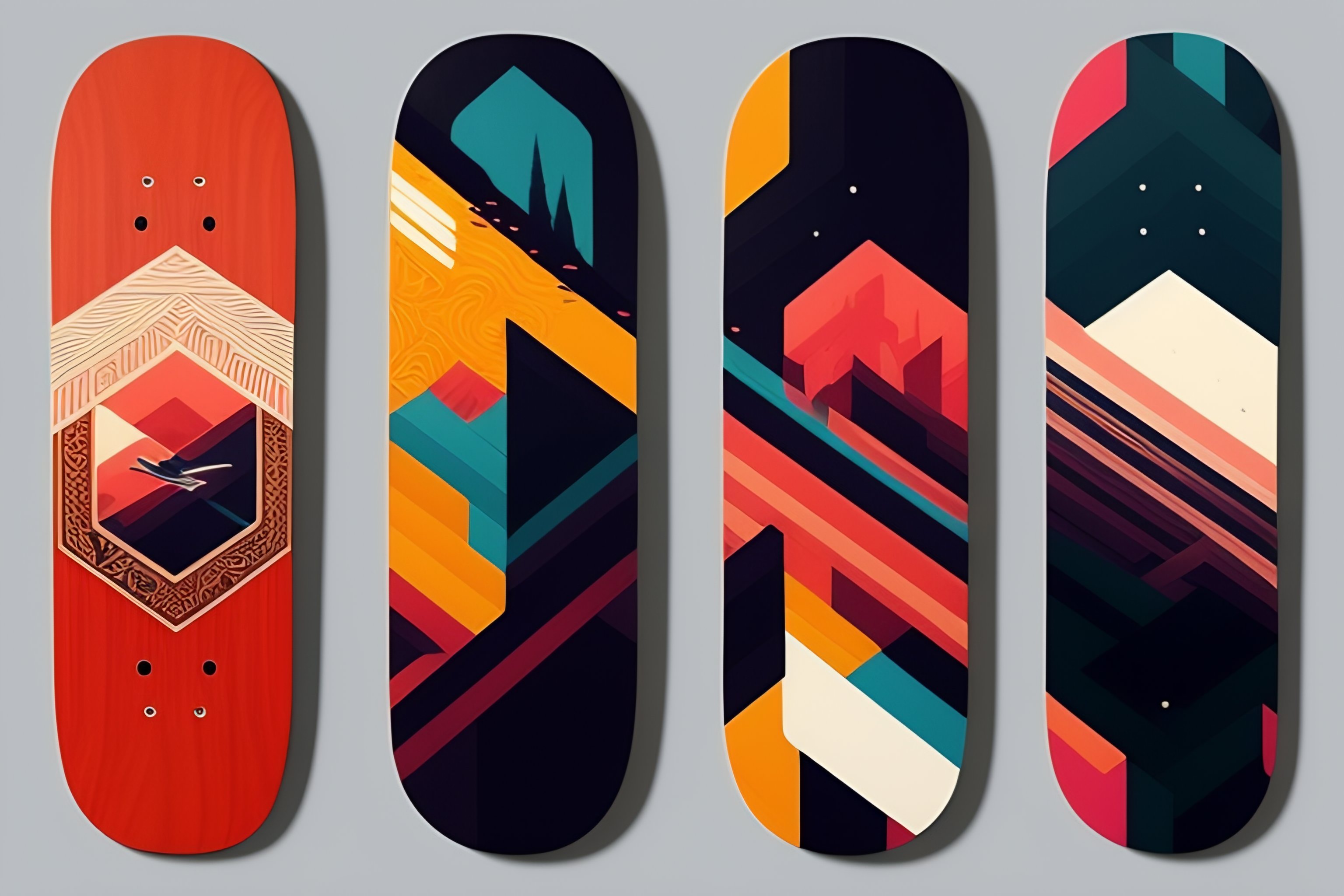 Lexica - Row of skateboard deck art, by sachin teng and shohei otomo ...