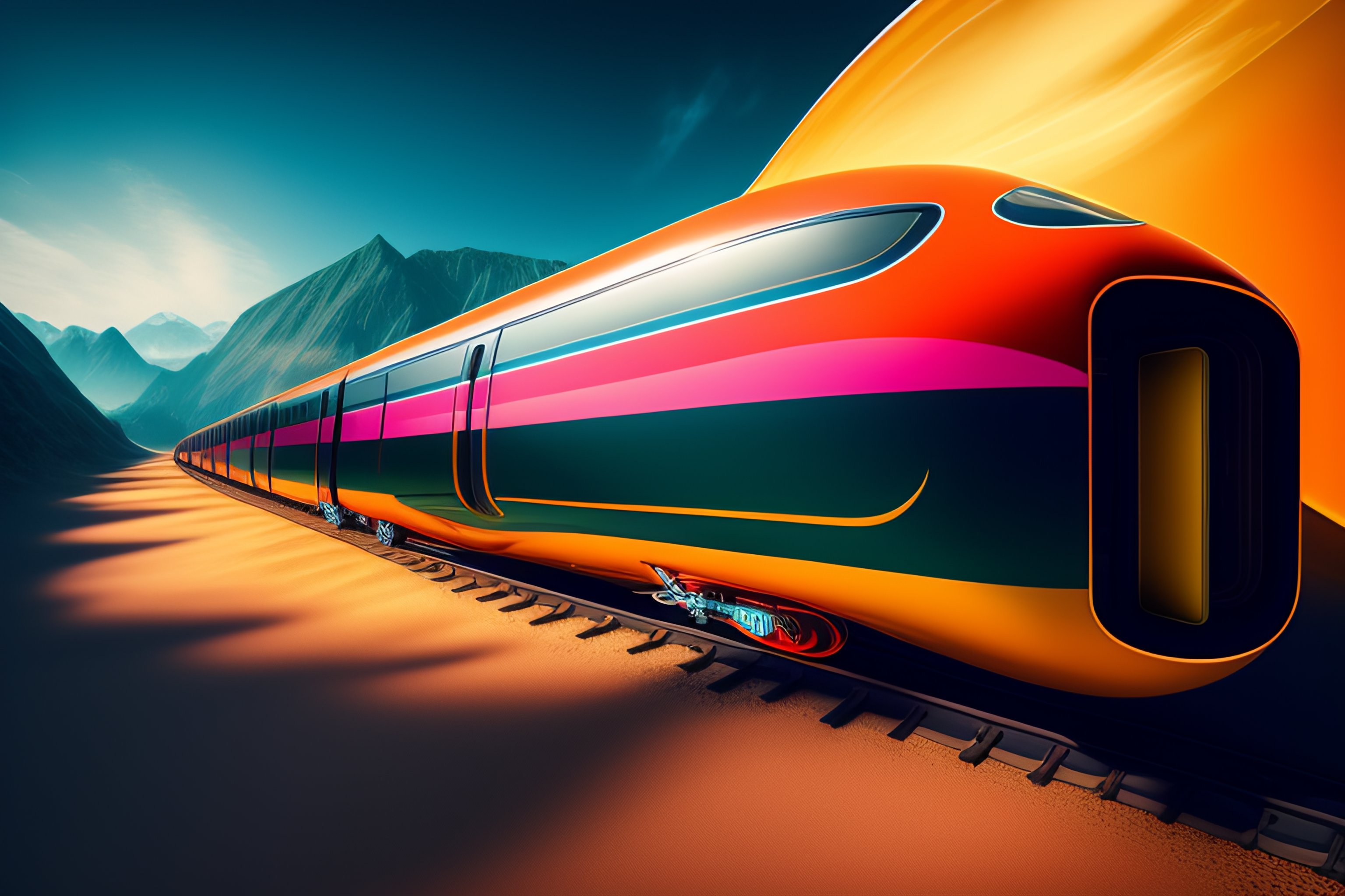 Lexica - Three young Inside a train, interior, bullet train, detailed ...