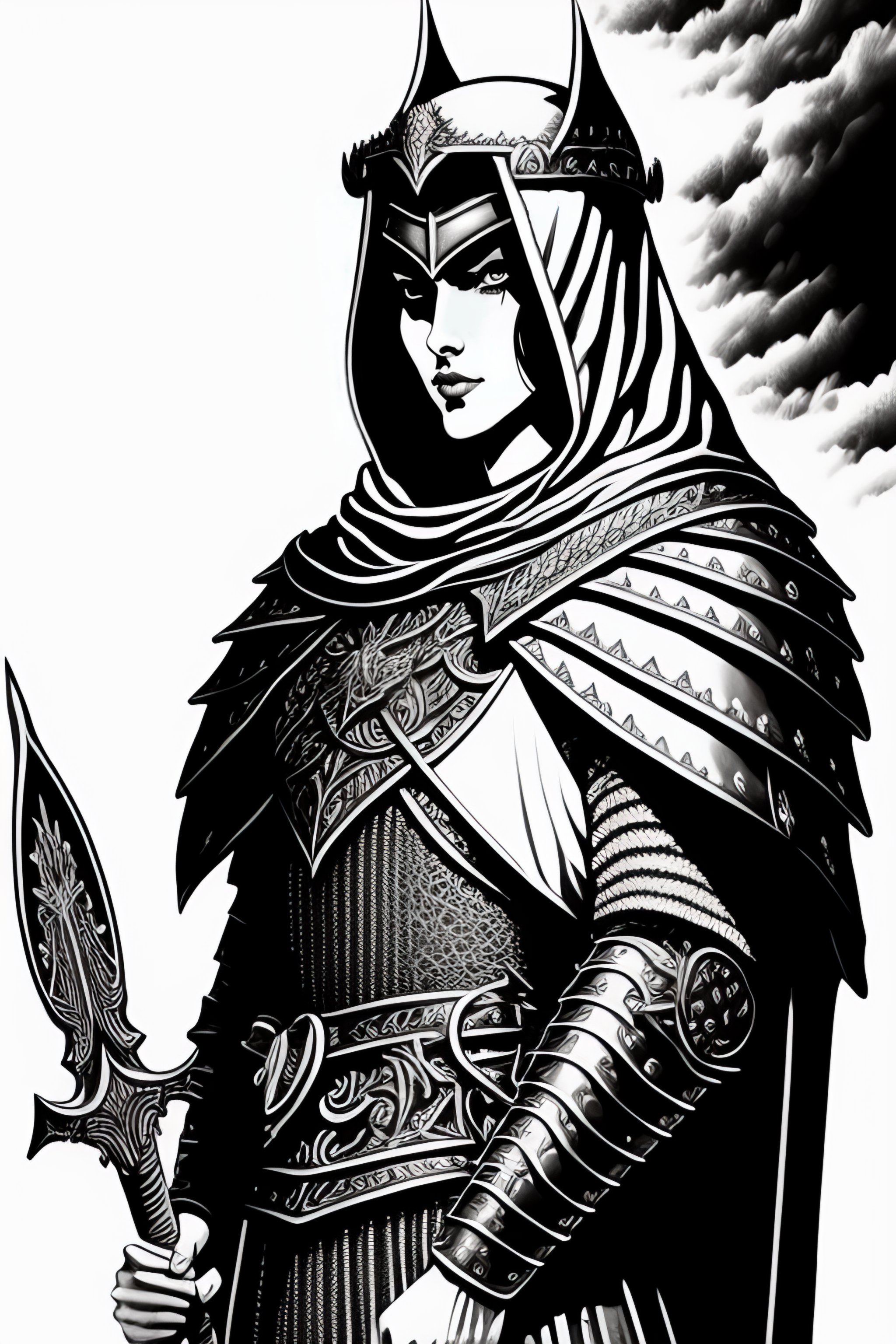 Lexica - Christian knight, crusader, templar, knight, Drawing in the ...