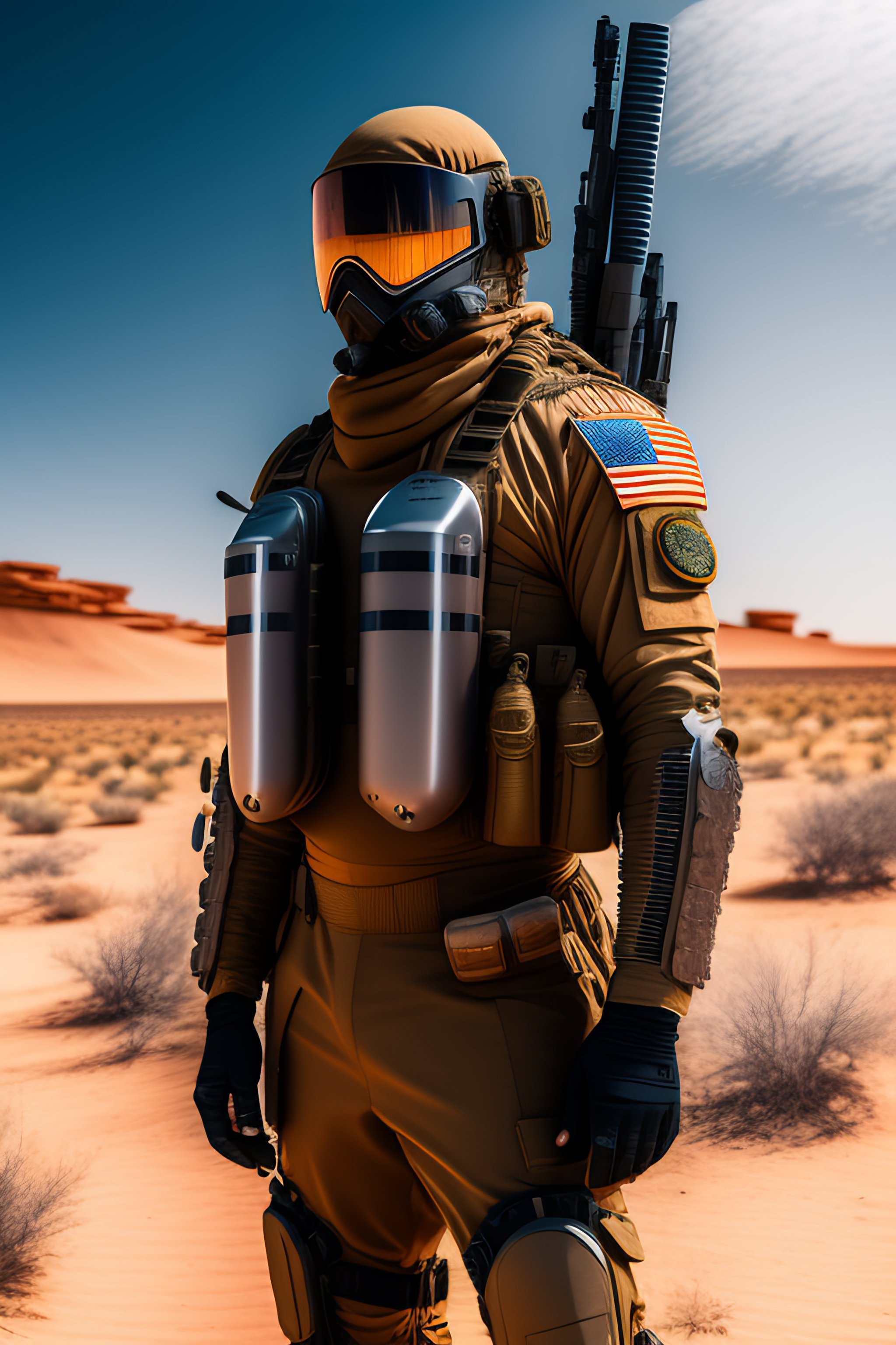 Lexica - Character, futuristic post-apocolyptic desert security force ...