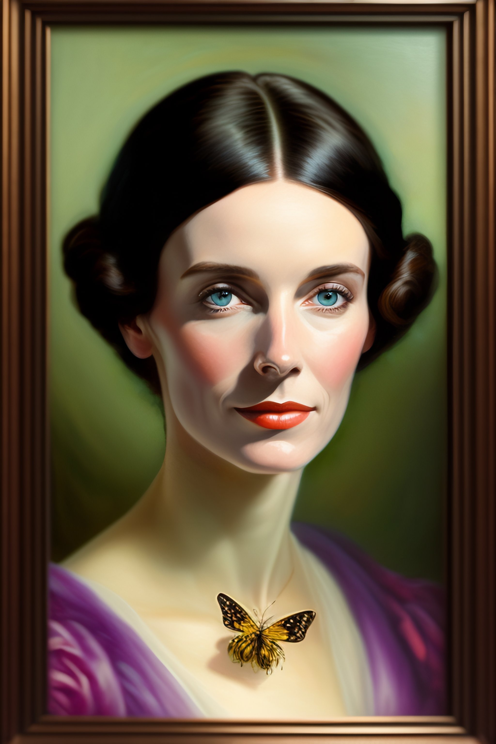 Lexica - Emily dickinson portrait as a zombie among worms butterflies ...