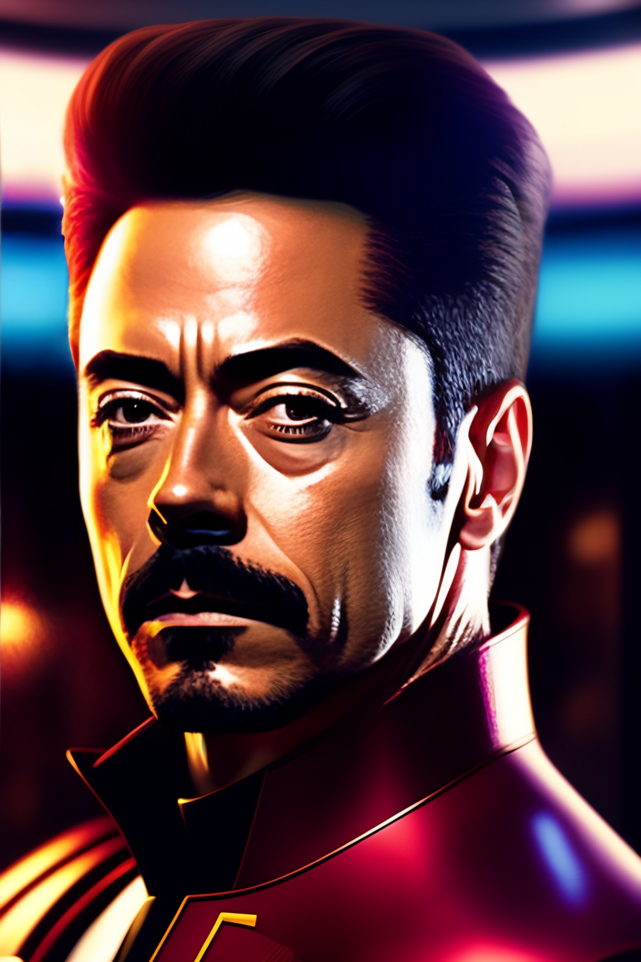 Lexica - Tony Stark working as a security guard at the mall in New York ...