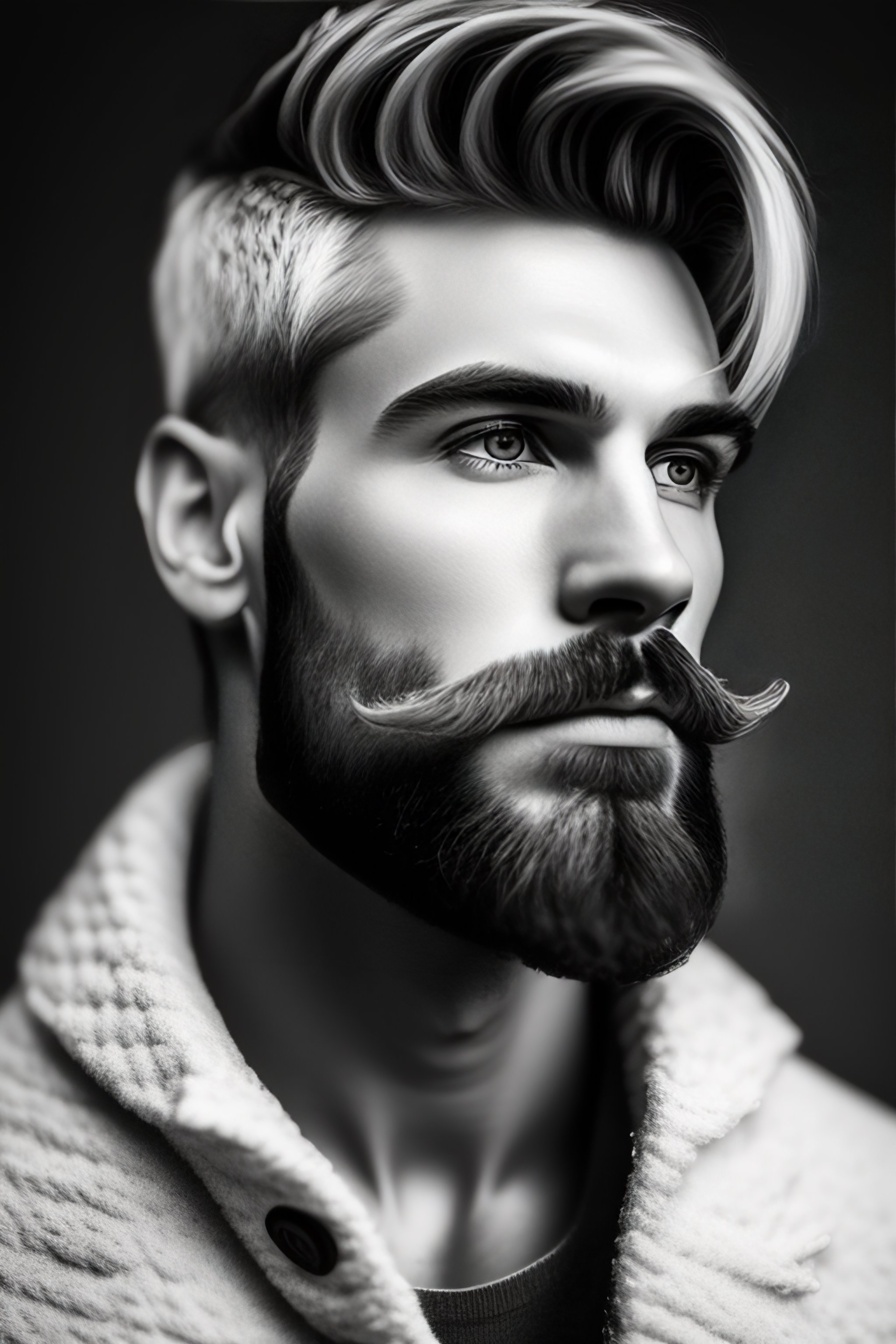 Lexica - 1boy, beard, blurry, blurry_background, depth_of_field, facial ...