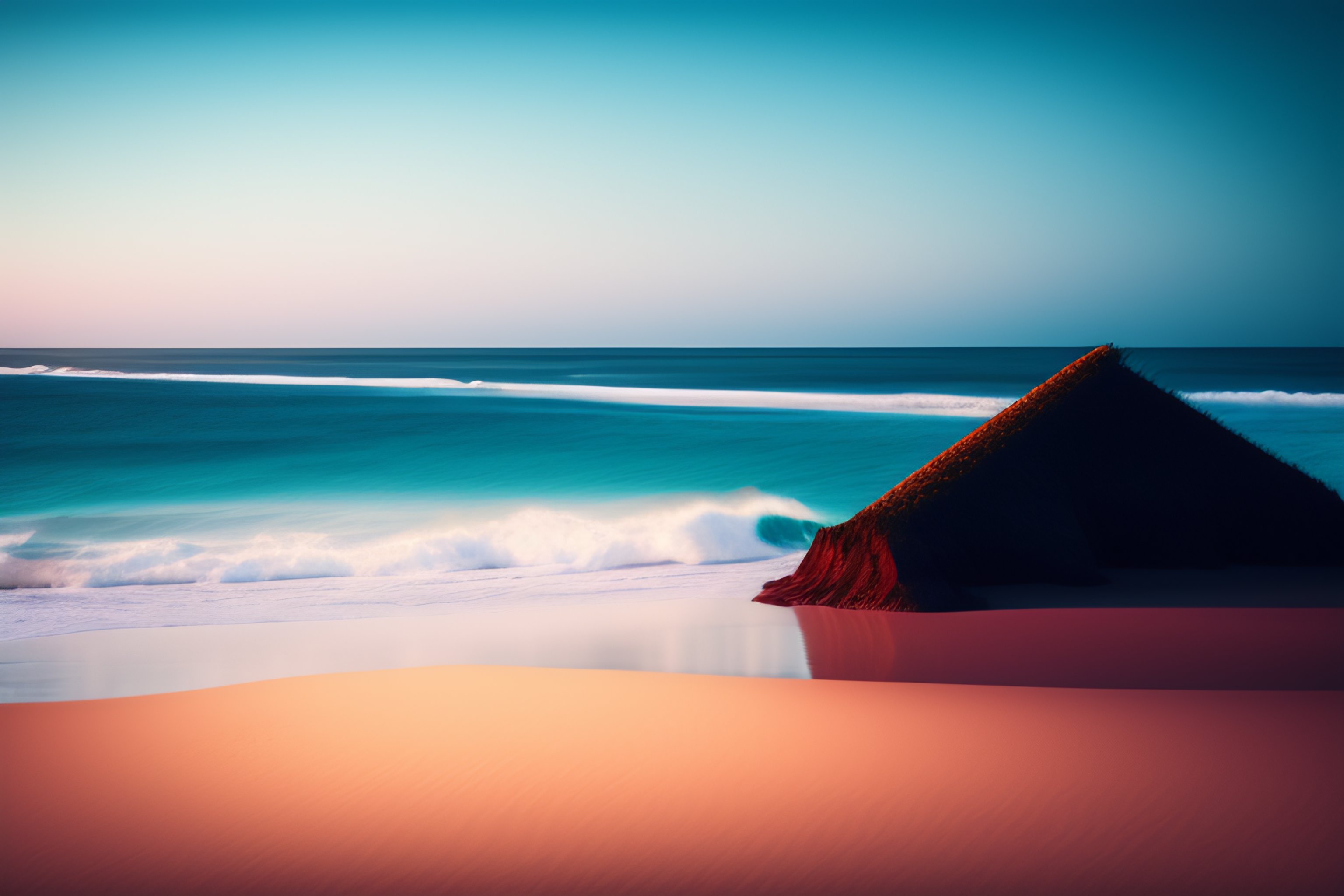 Lexica - Hellscape of the beach album cover, modern, film, soft ...