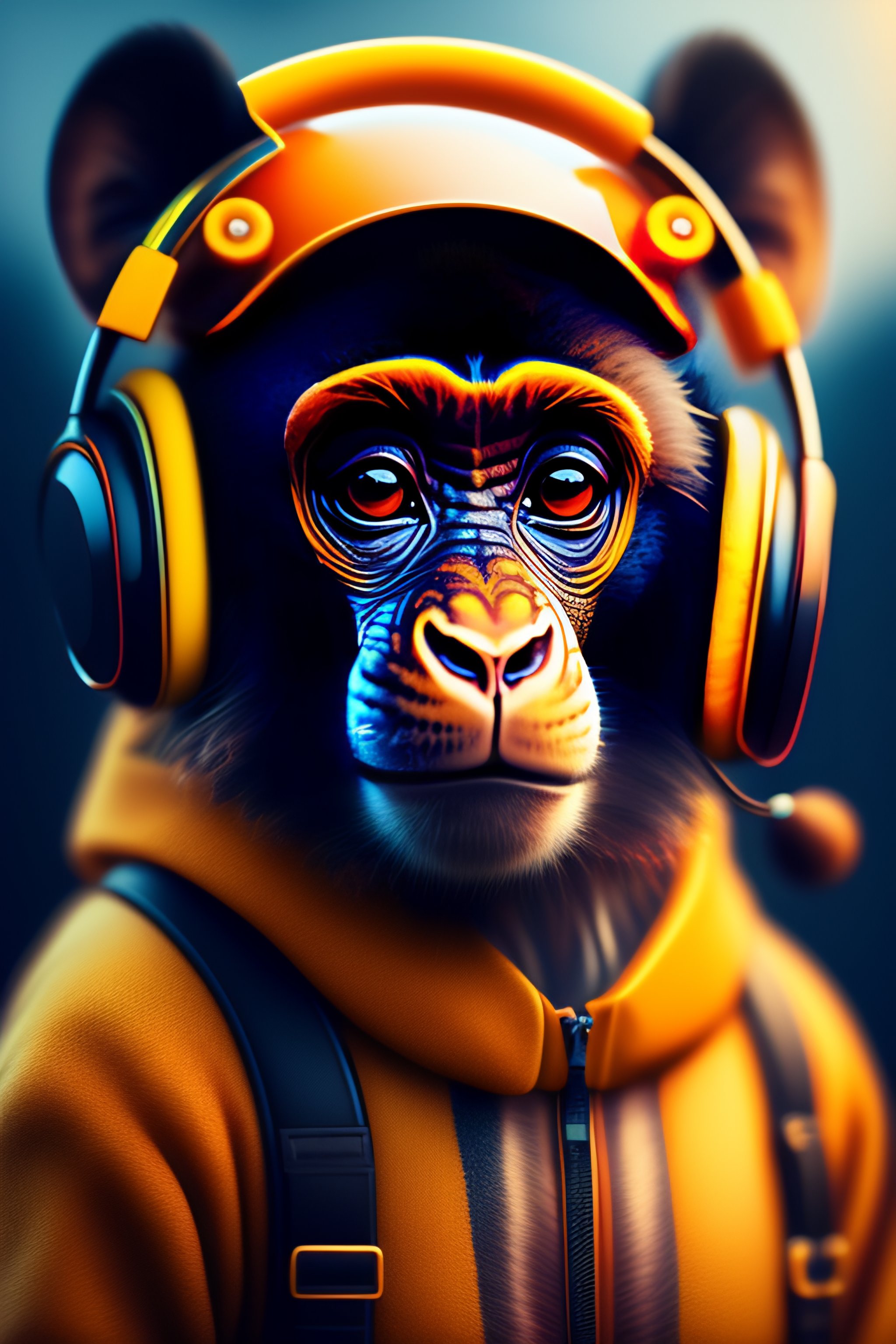 Lexica - Excellent painted monkey, high quality masterpiece painted ...