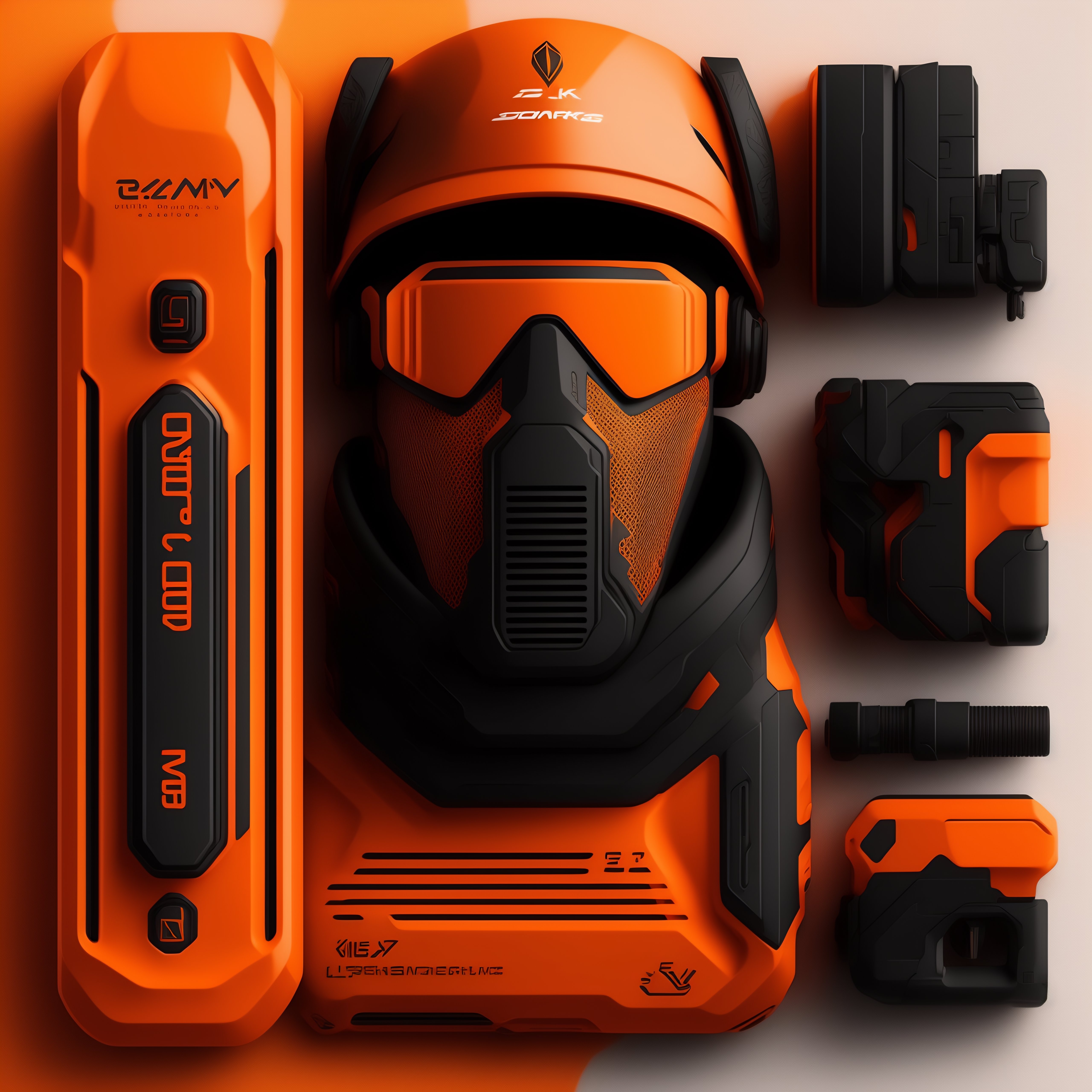 Lexica - CS-GO man terrorist skin, hollographic orange details color ...