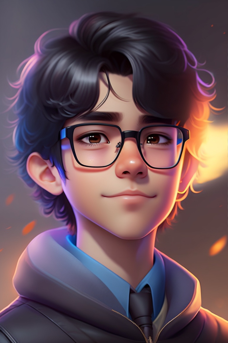 Lexica - Deny is a slender boy with slightly curly black hair. He wears ...