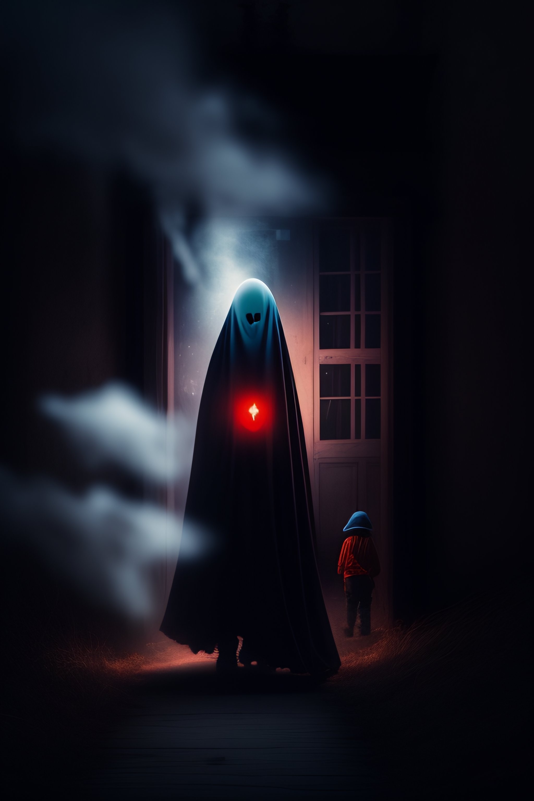 Lexica - Creepy ghost with thousand eyes in the faces, full of blood ...