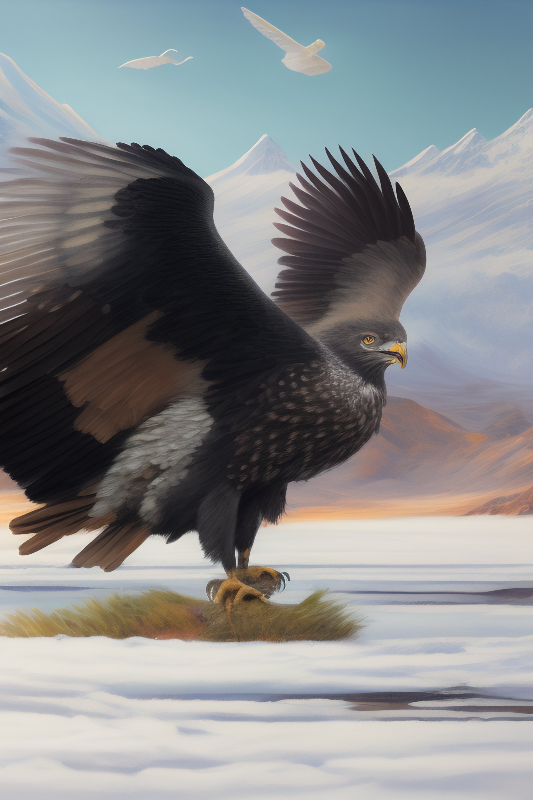 Lexica - Beautiful intricately detailed flying harpy eagle in the ...