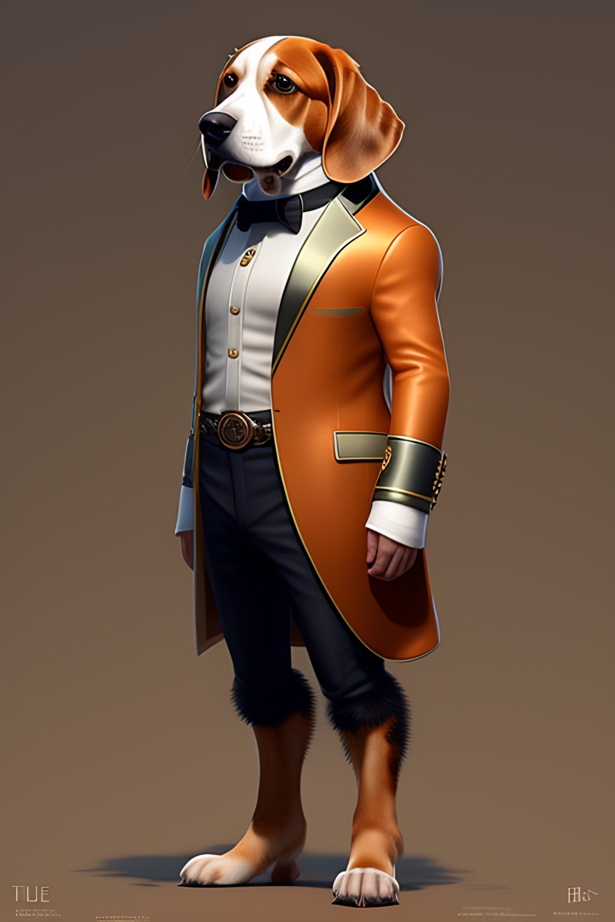 Lexica - Beagle humanoide peludo Anthro , traje de tres piezas , diseño ...