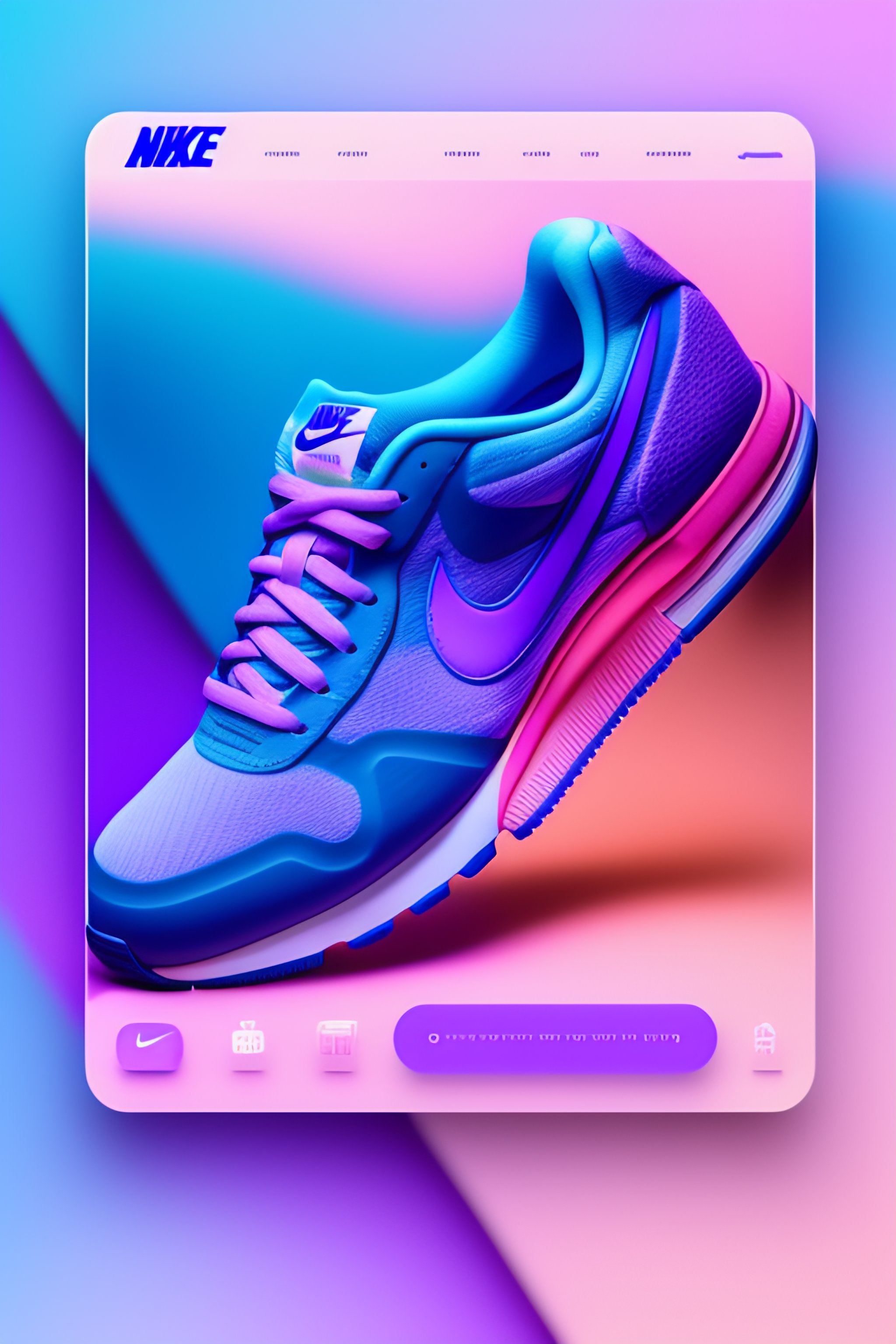 Lexica - Nike shoes website landing page, ui ,ux , ui/ux ,4k , Lavender ...