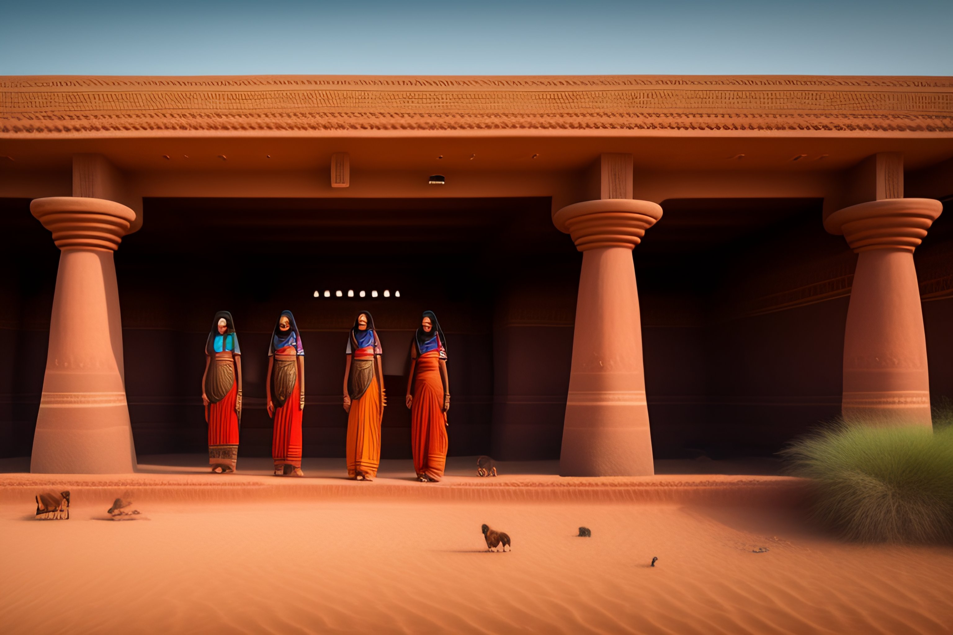 Lexica - Women standing. Indus valley. Sindhi. 3500BC. Indus river ...