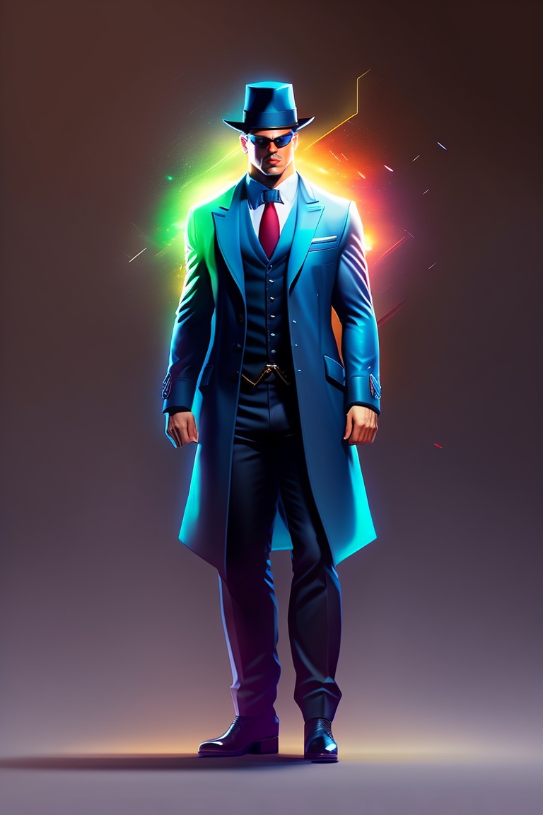 Lexica - The detective's stance is dynamic and assertive, capturing the ...
