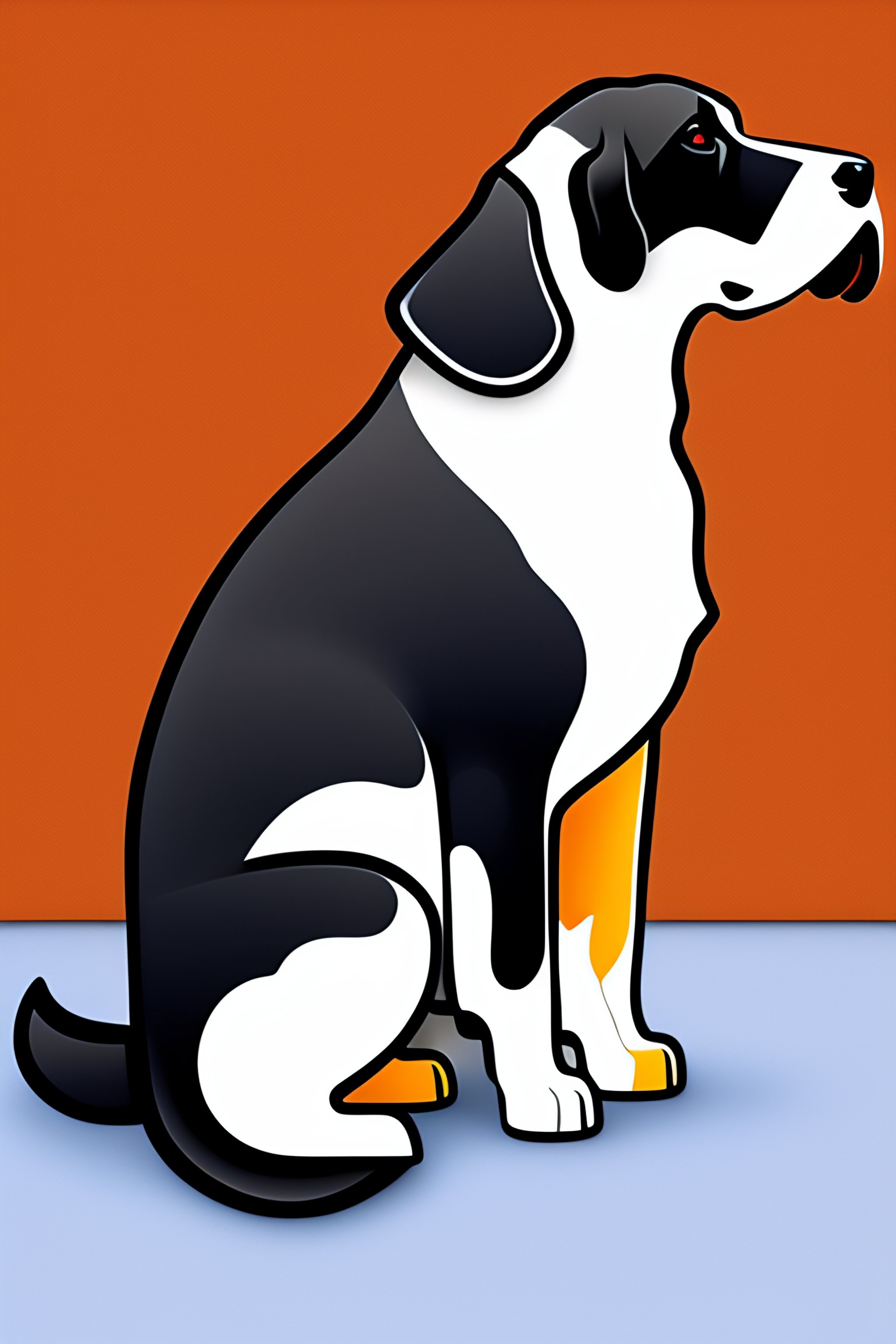 Lexica - Dog coloring page simple shape clipart isometric