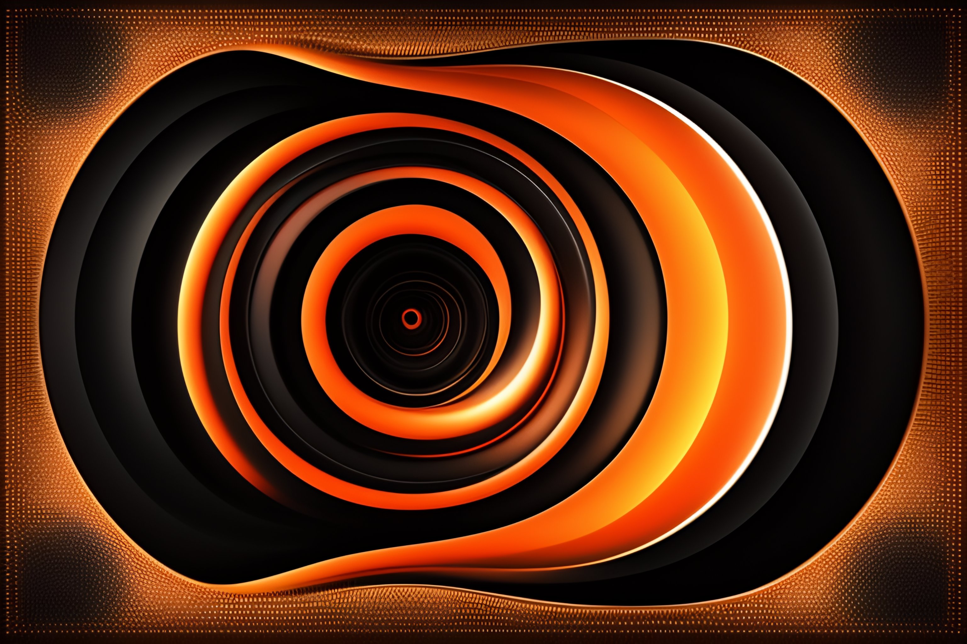 Lexica - 7D Abstract illusion black orange design