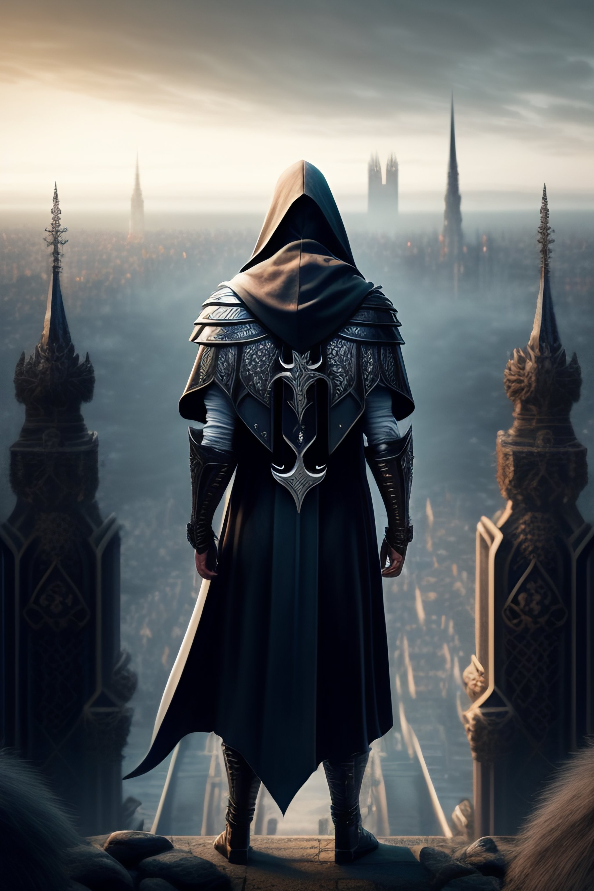 Hooded Warrior Drawing