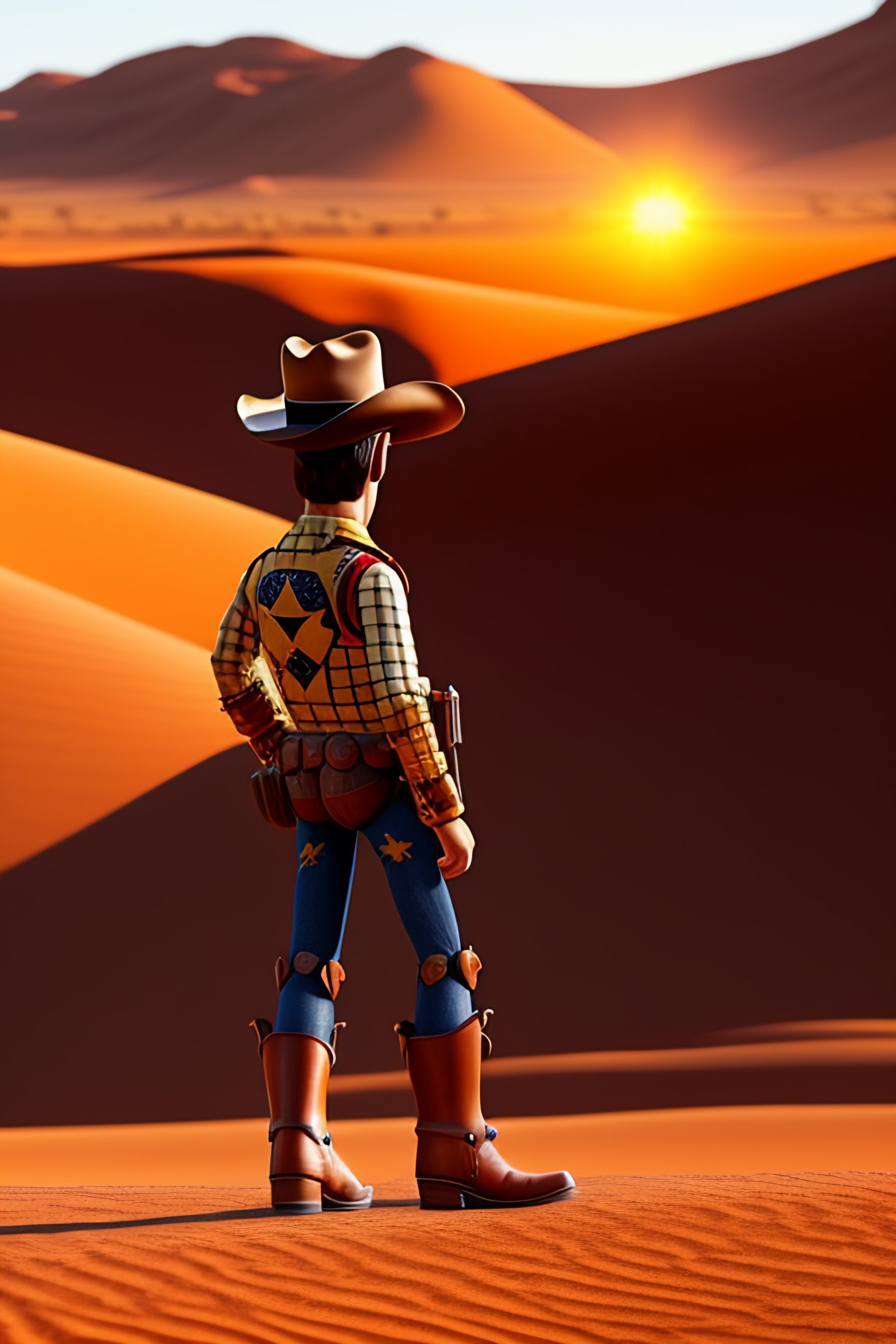 Lexica - Woody from toystory as a reallife human cowboy , the scene ...