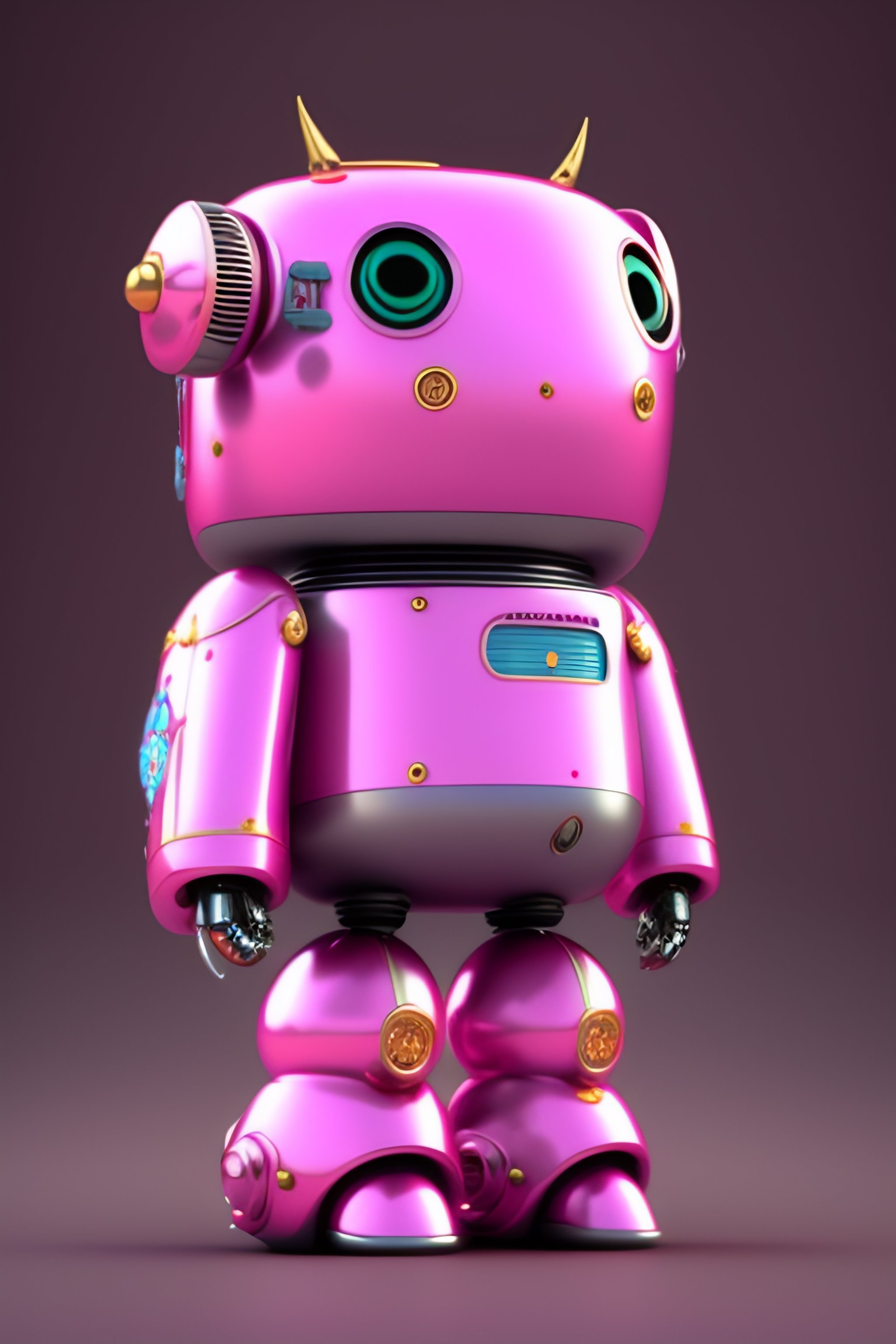 Lexica - 3d render of cute pink robot in astro suit by pixar