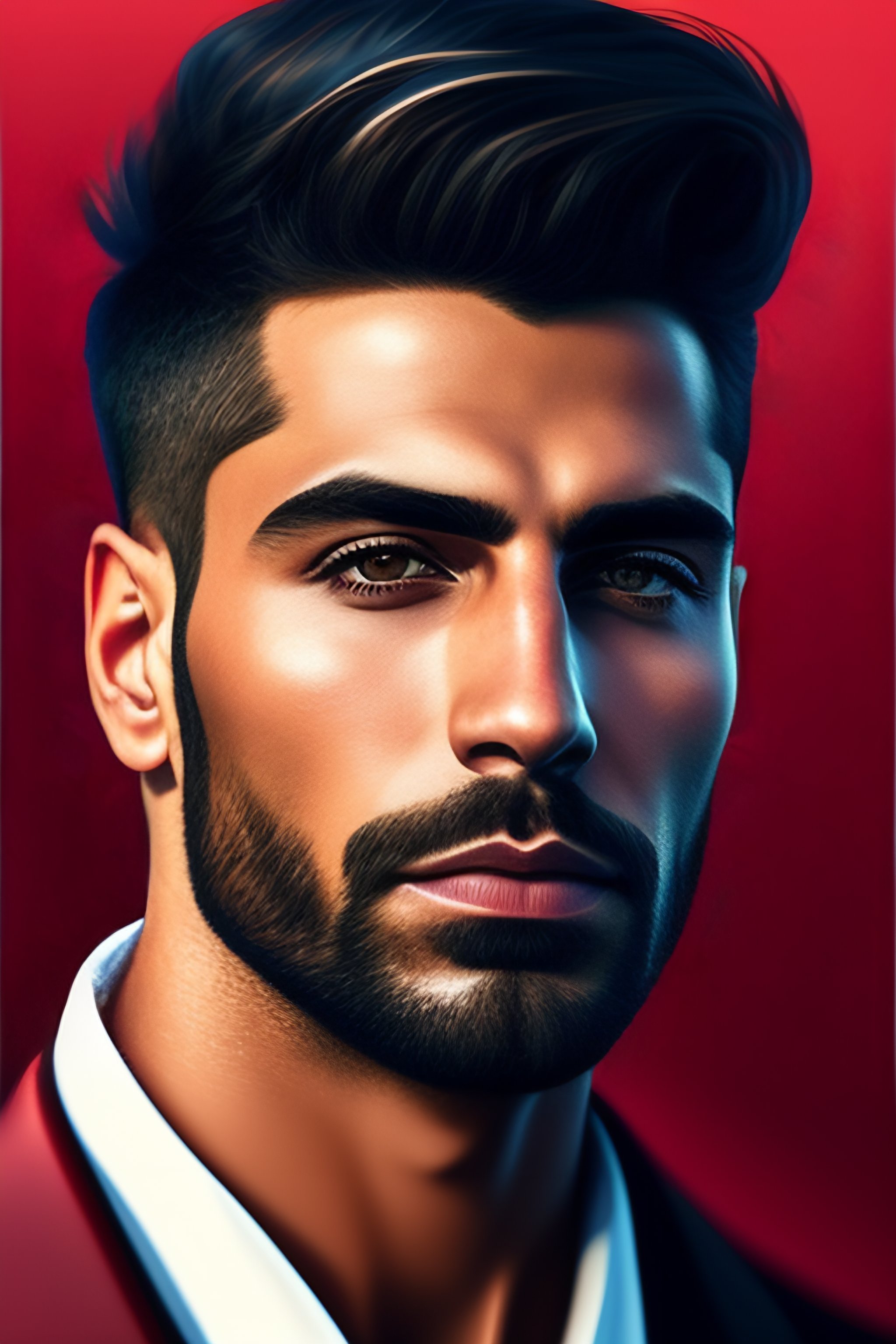 Lexica - Symmetry portrait of turkish male London background, highly ...