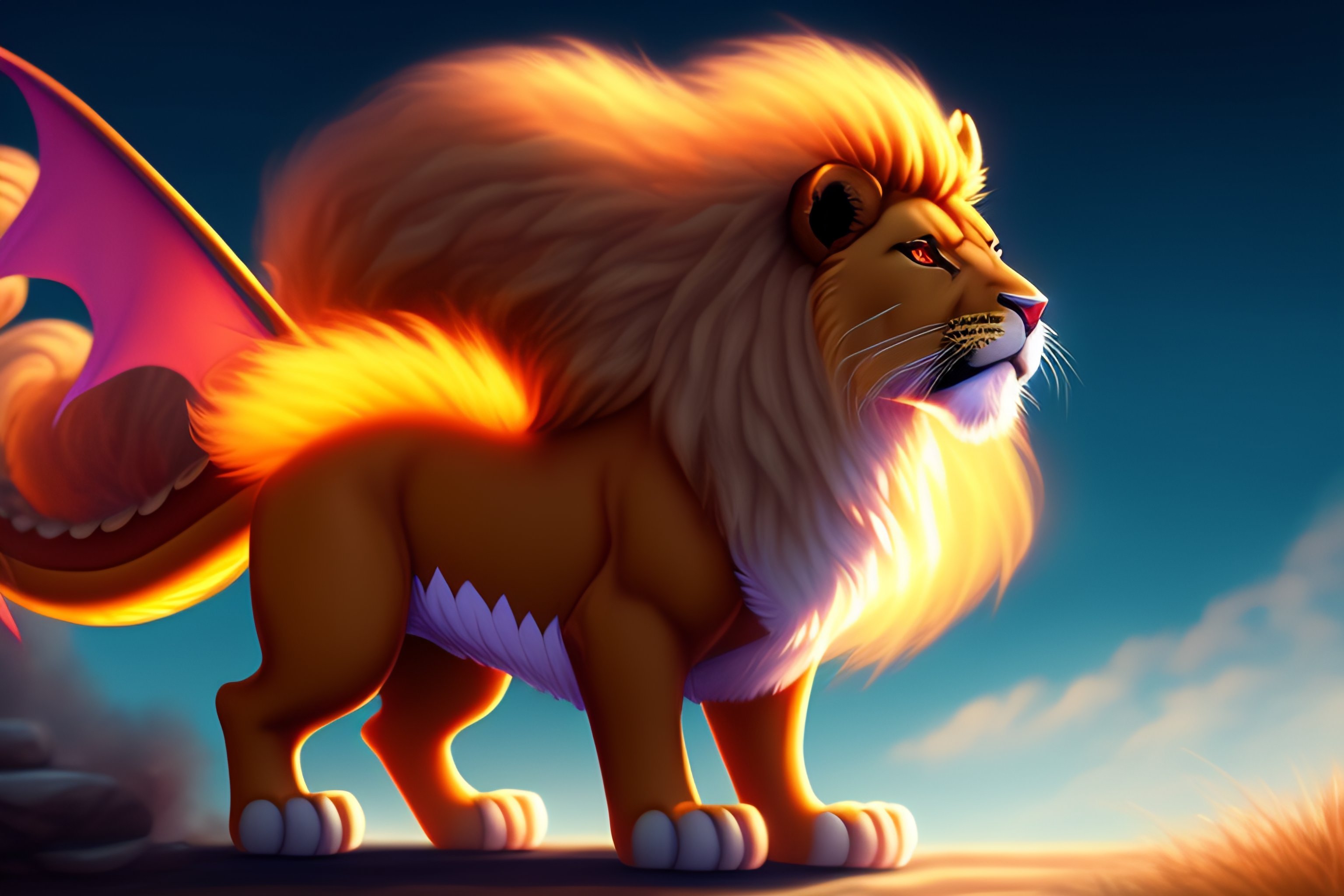 Lexica - A dragon type pokemon that resembles a lion