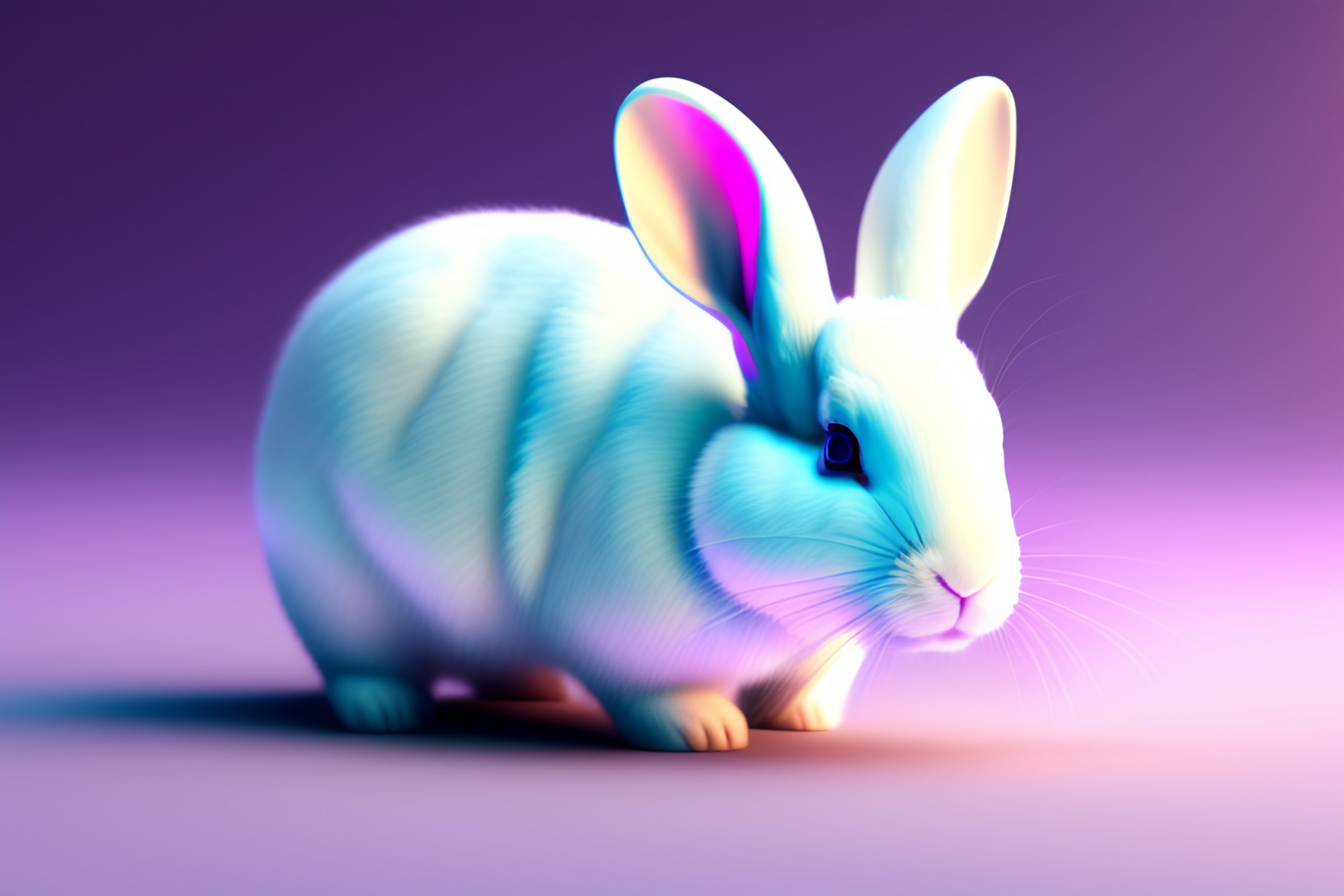 Lexica - White rabbit ear on pastel blue background. Easter day. 3d ...