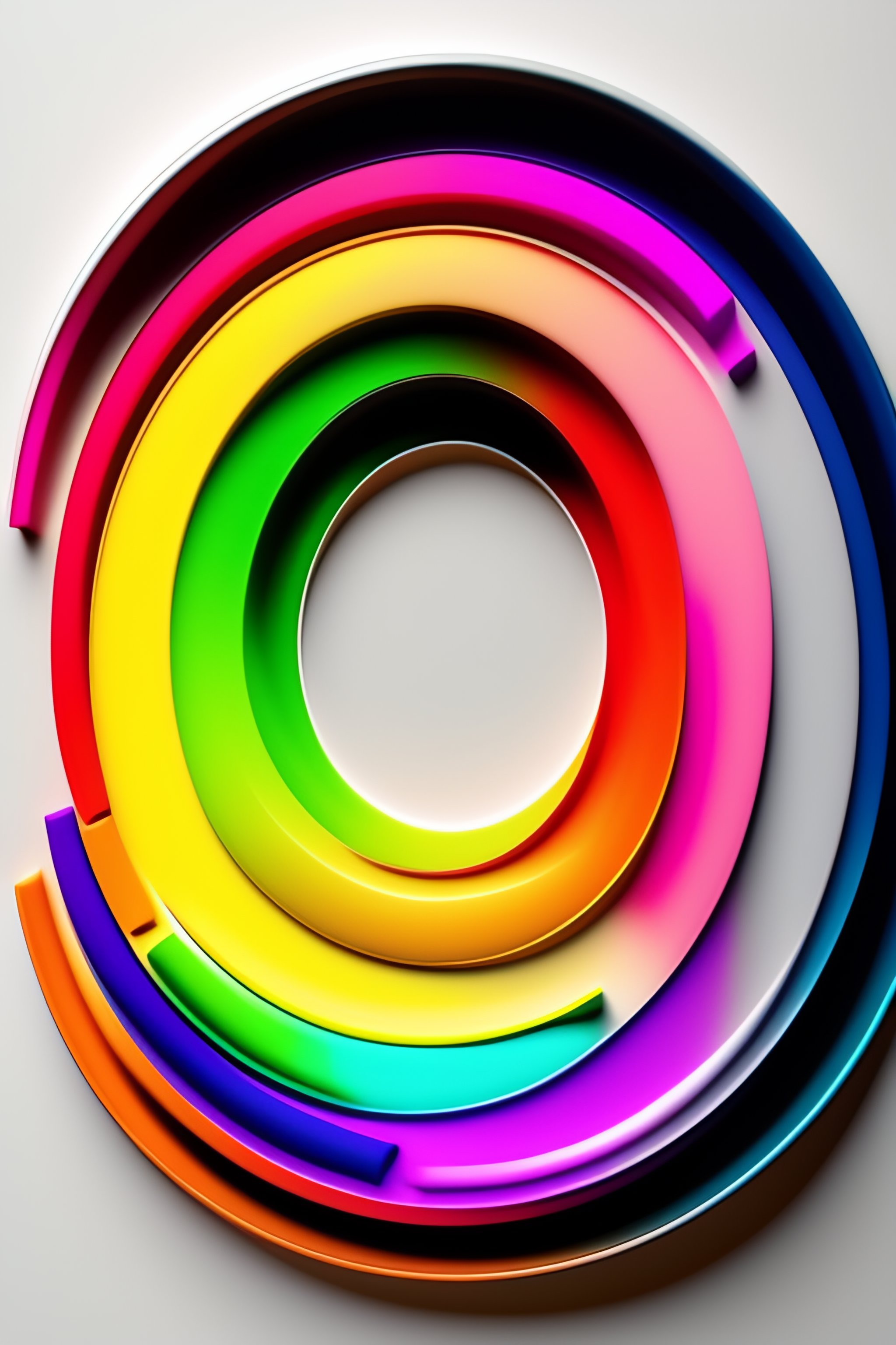 Lexica - On a white background a circle outline filled with lack color ...