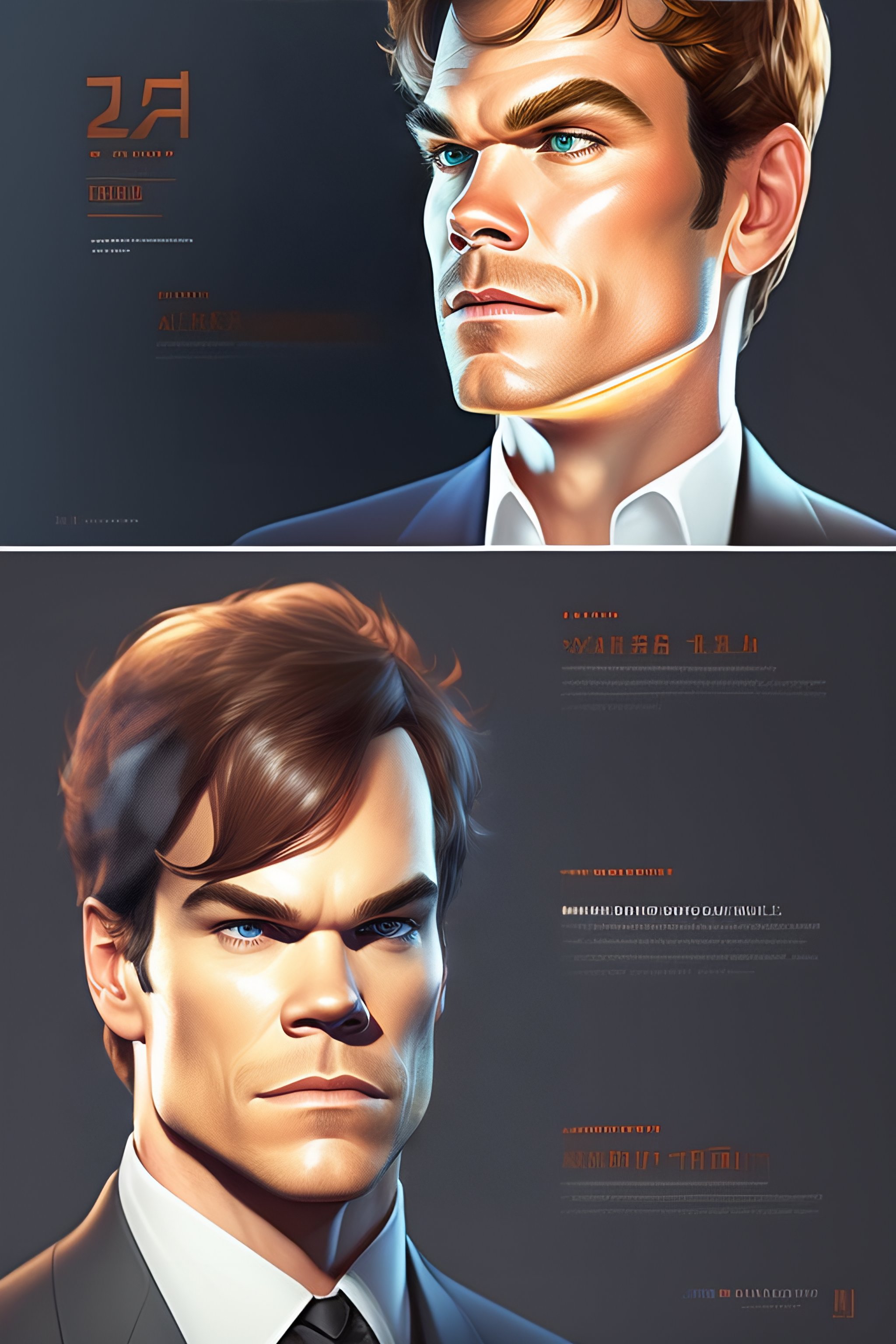 Lexica - Character concept art of Michael C. Hall as dexter | serious ...