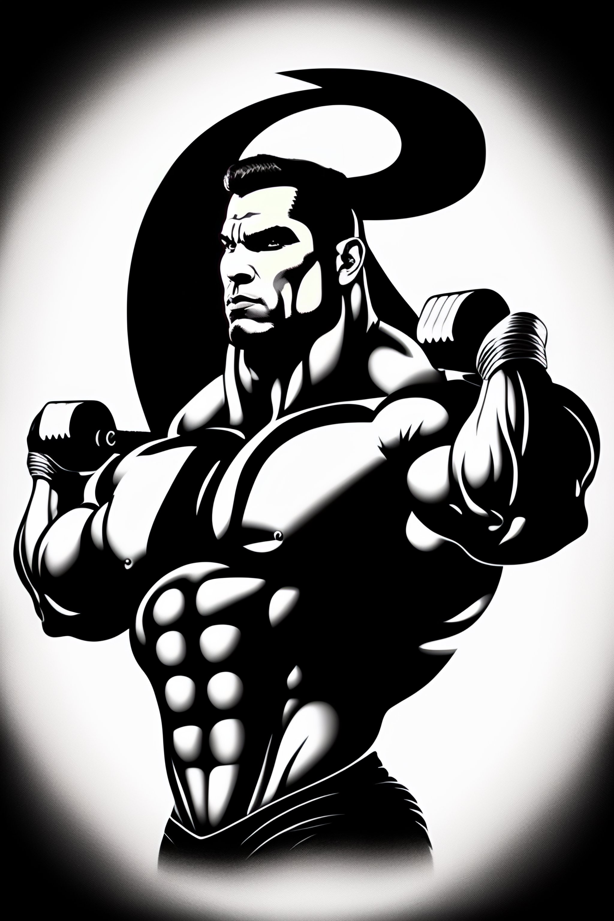 Lexica - A fierce-full muscular body builder bull lifting heavy dumb ...