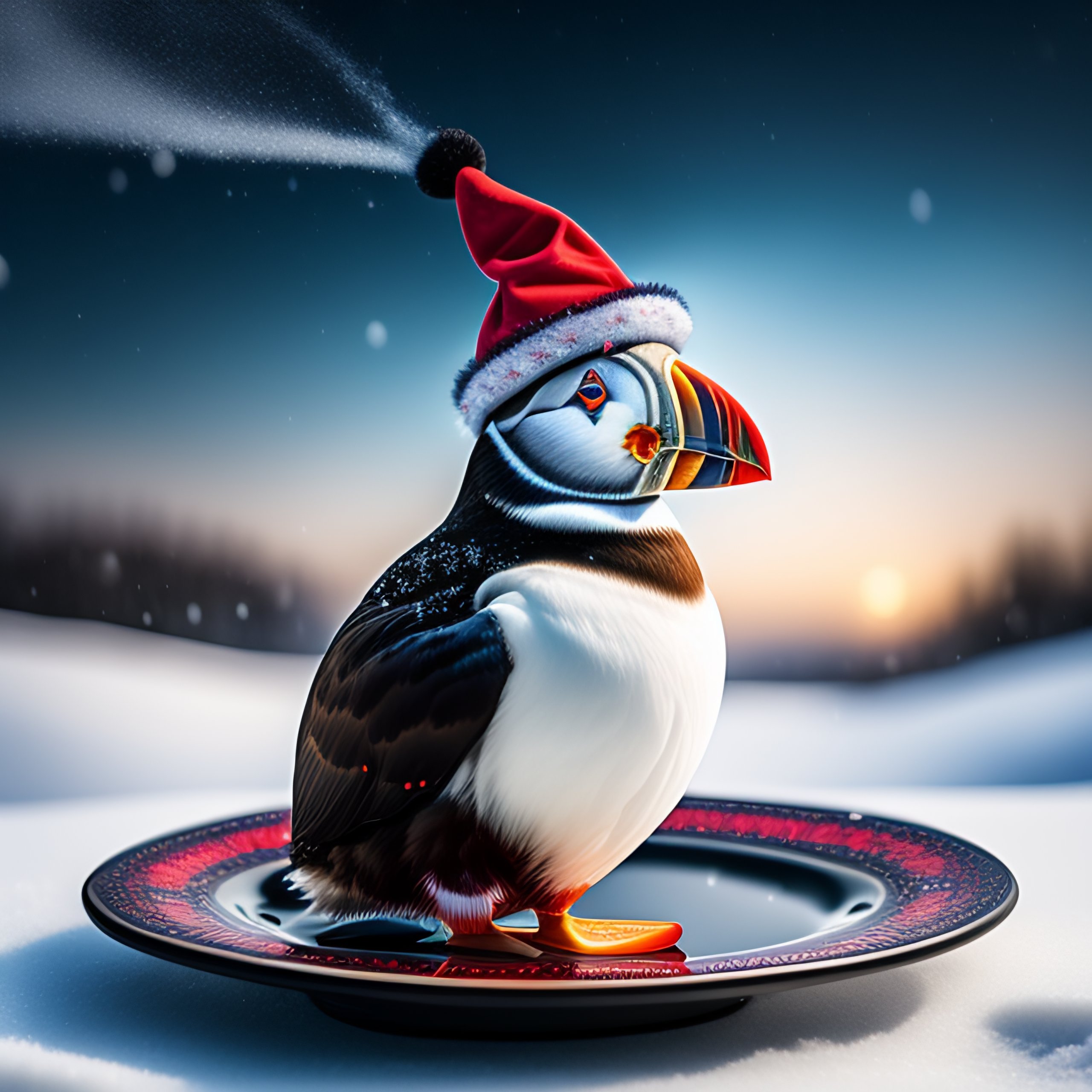 Lexica - Beautiful and bright advertising, photography of a puffin in ...