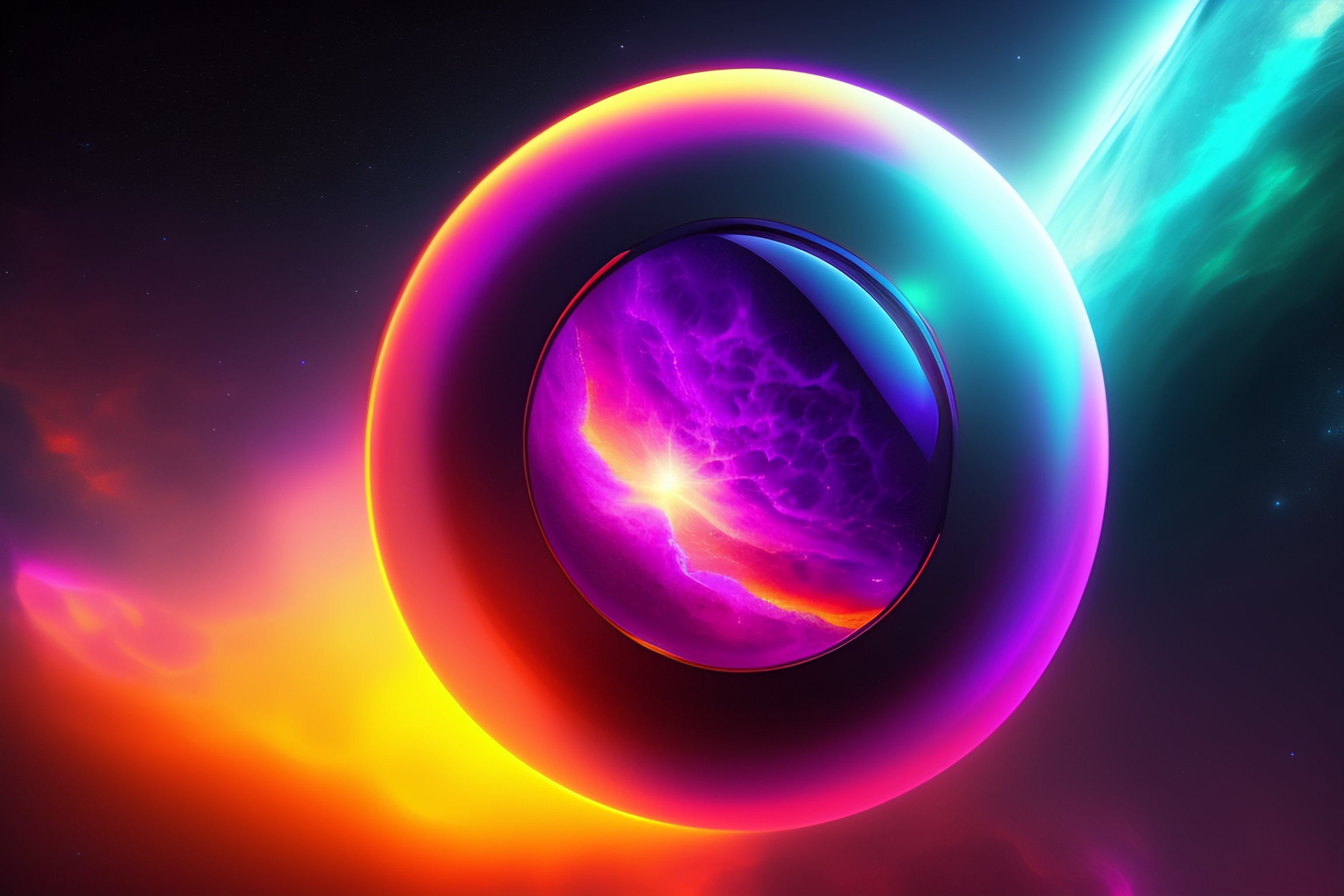 Lexica - Scifi digital art wallpaper deviantart purple neon translucent ...