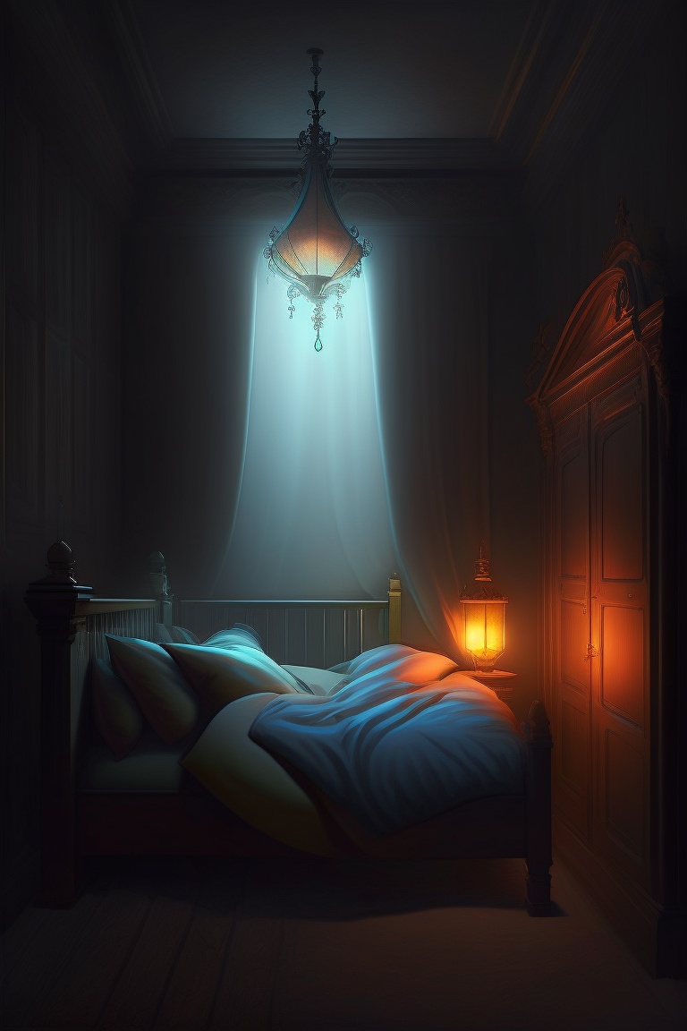 Lexica - Step into the room cloaked in darkness, where an adult's ...